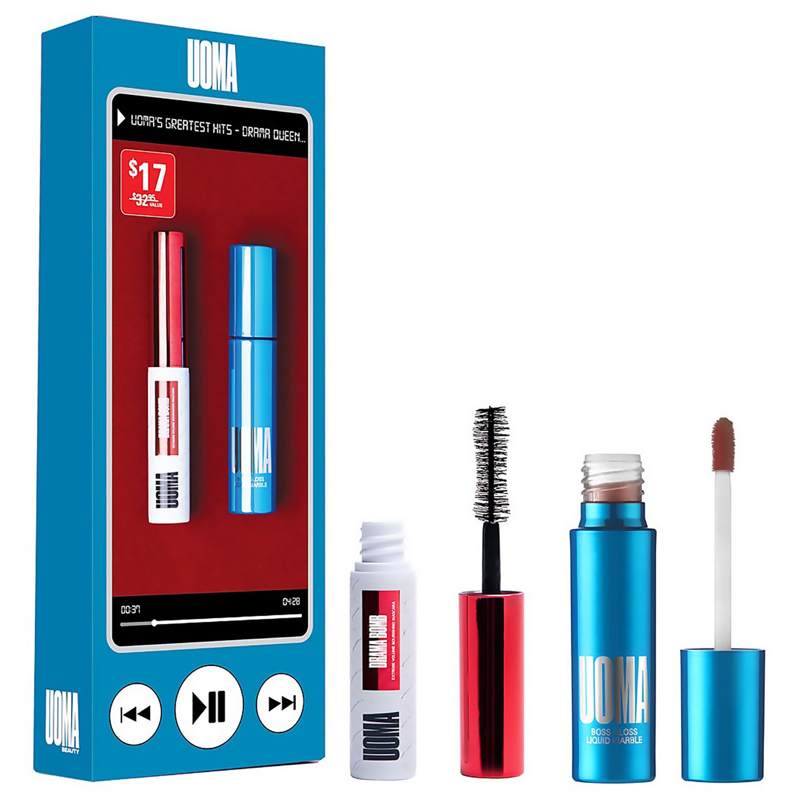 UOMA Drama Bomb Mascara - Black 11ml | LOOKFANTASTIC