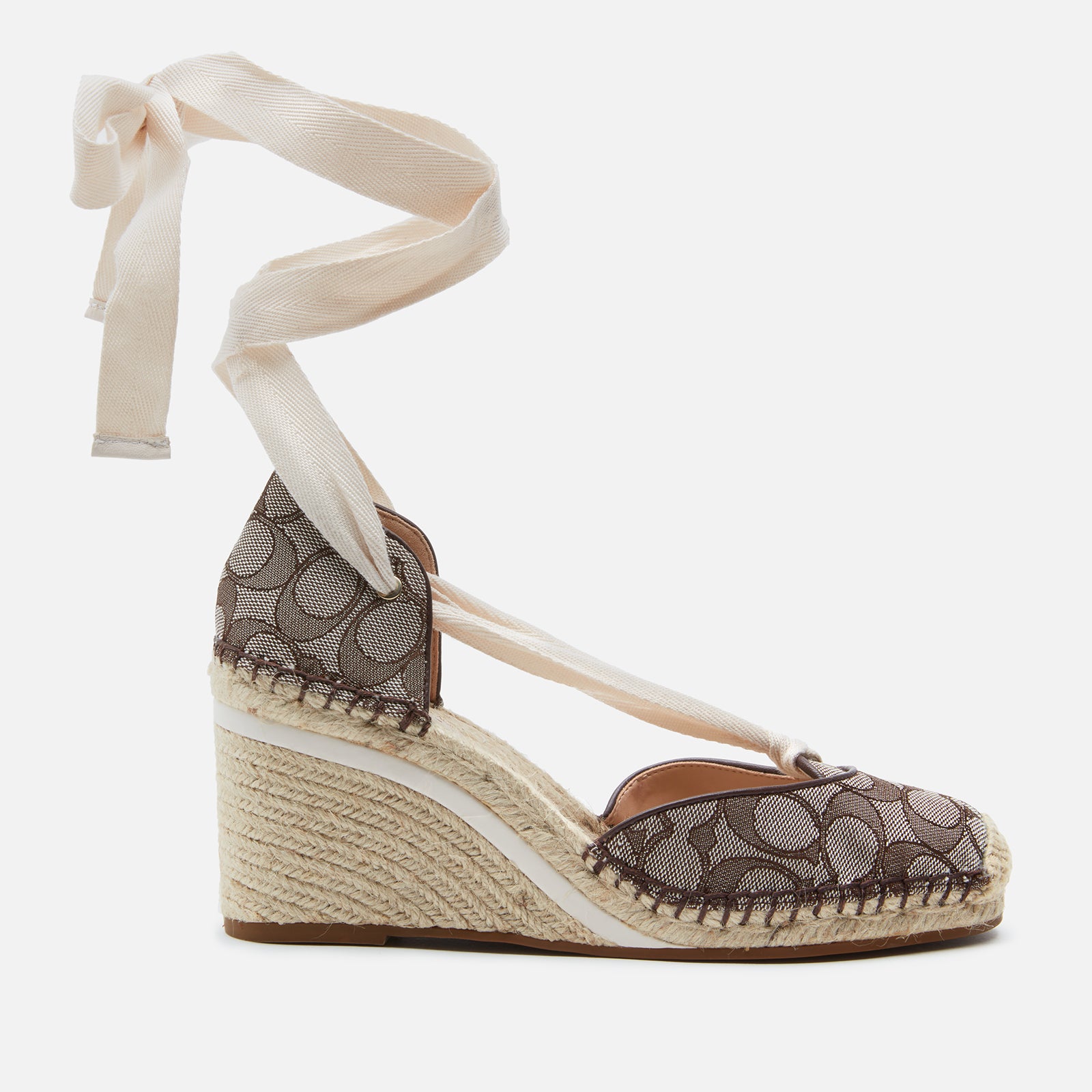 Coach Women's Carmen Jacquard Wedged Espadrilles - Oak - UK 3 | Allsole