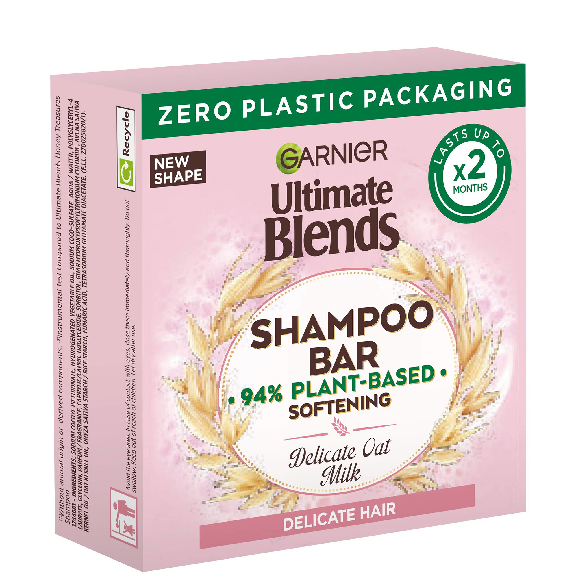 Garnier Ultimate Blends Delicate Oat Softening Shampoo Bar for ...