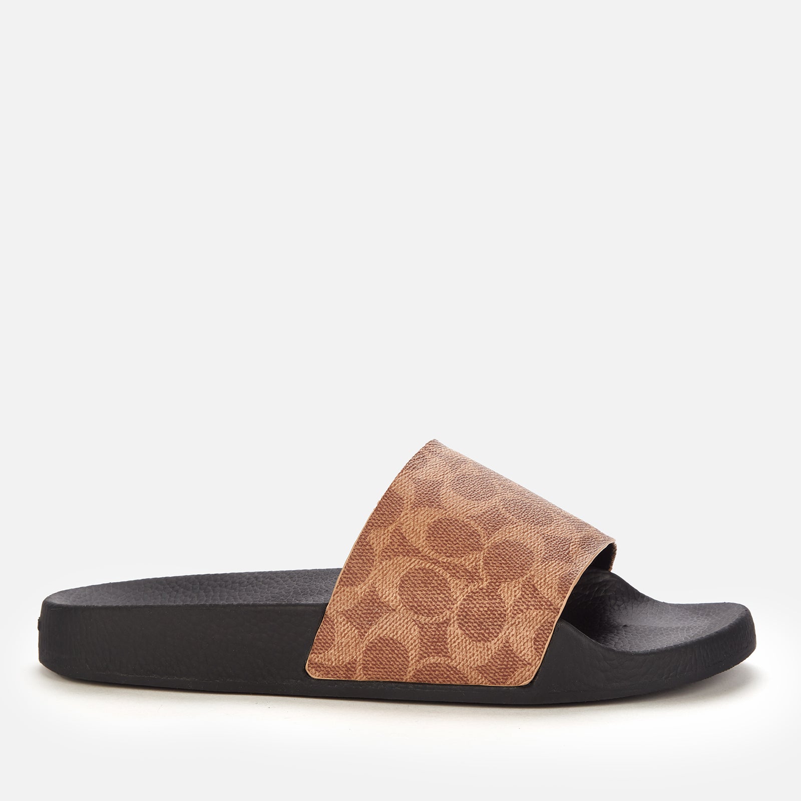 Coach Men's Signature Coated Canvas Slides - Khaki - UK 7.5 | Allsole