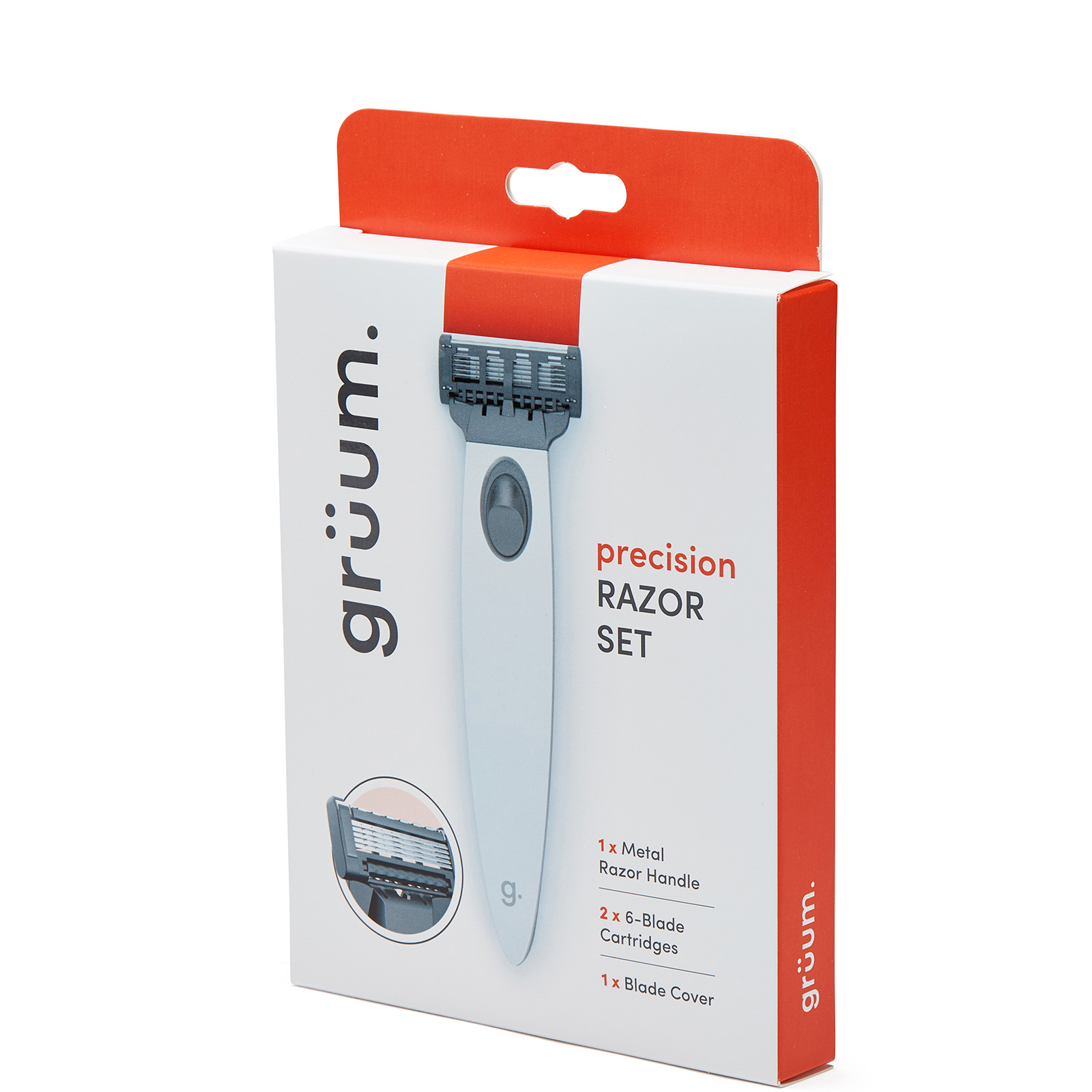 grüum Precision Razor Set - Silver | LOOKFANTASTIC