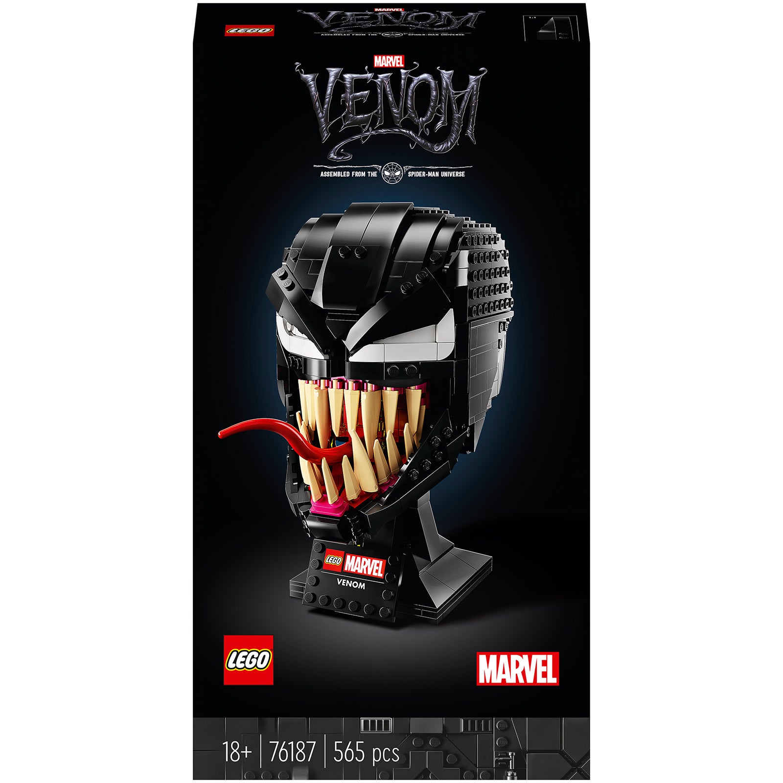 LEGO Marvel Spider-Man Venom Mask Adult Set (76187) | Zavvi UK