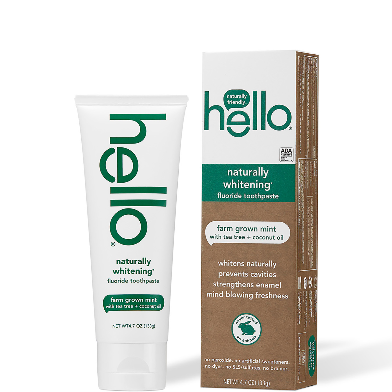 hello Naturally Healthy Whitening Toothpaste 4.7 oz | LOOKFANTASTIC