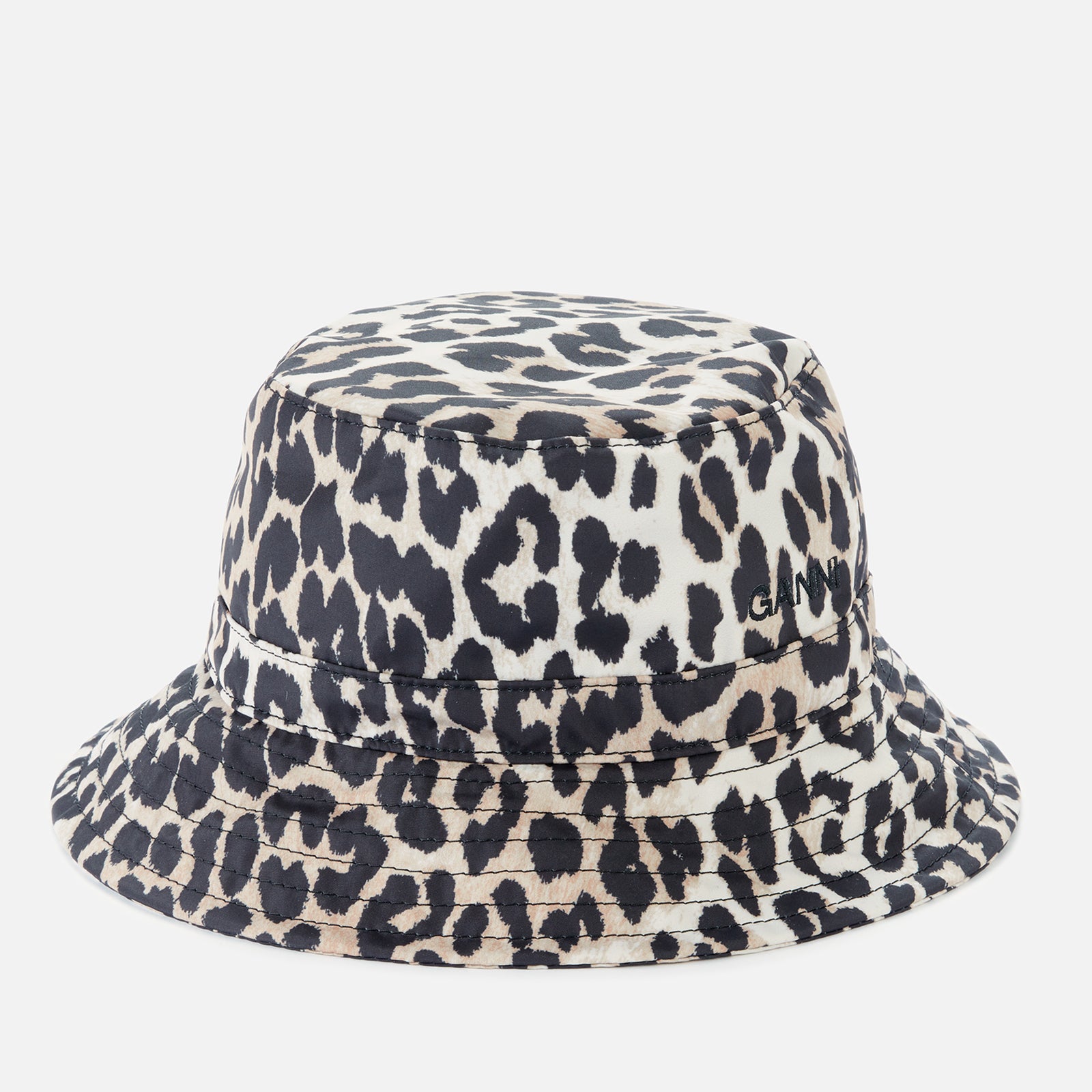 Ganni Women's Leopard Print Bucket Hat - Multi | Coggles