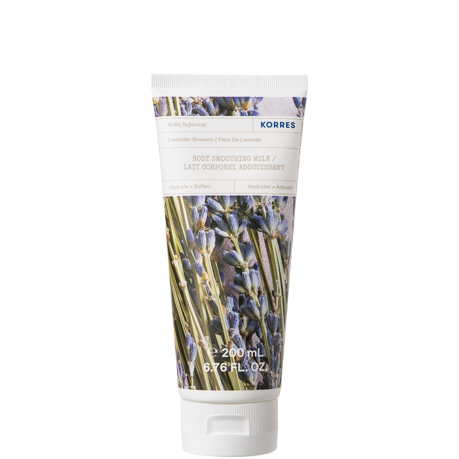 KORRES Lavender Blossom Body Smoothing Milk 200ml | LOOKFANTASTIC
