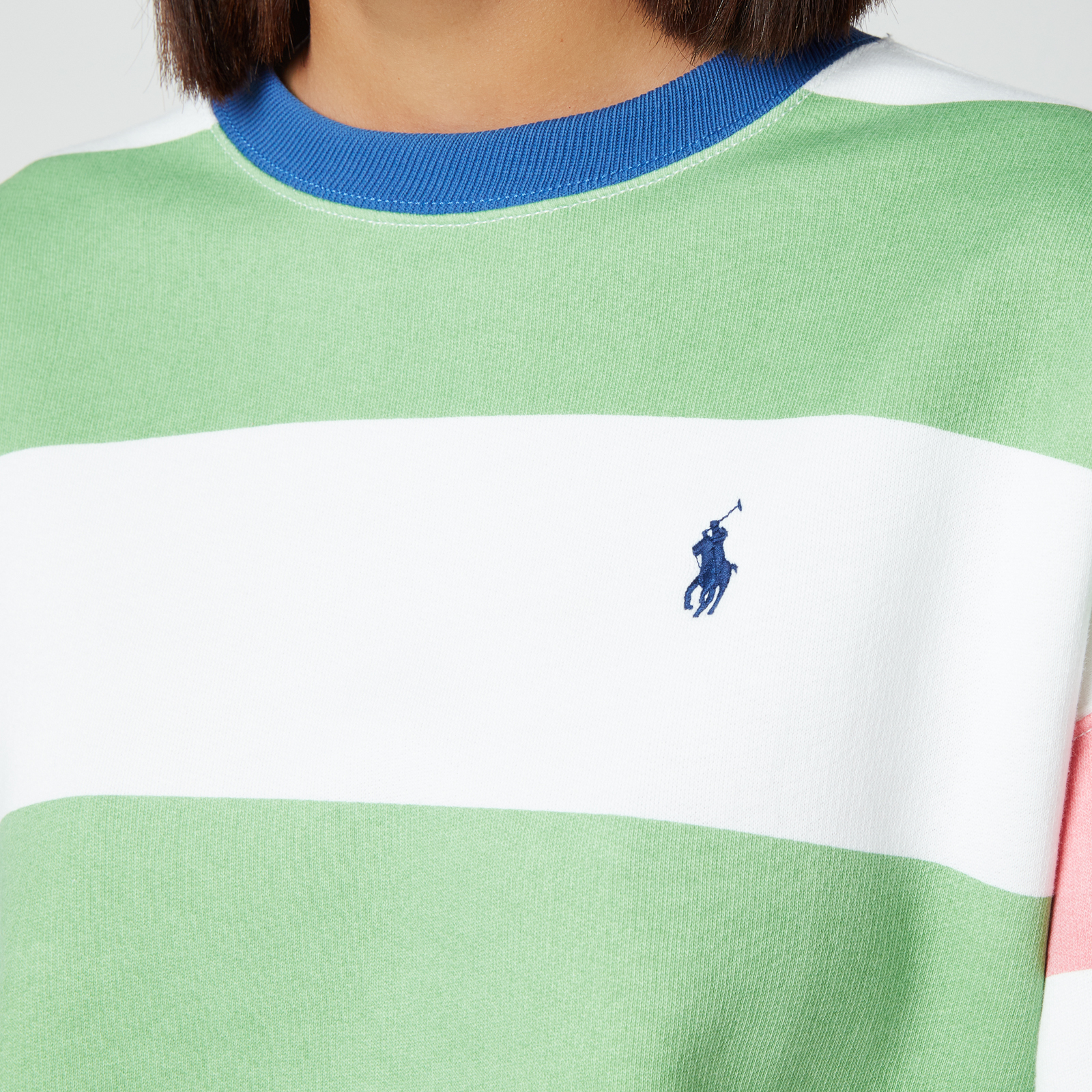 Polo Ralph Lauren Women's Striped Logo Sweatshirt - Mixed Polo Ralph Lauren Women's Striped Logo Sweatshirt - Mixed