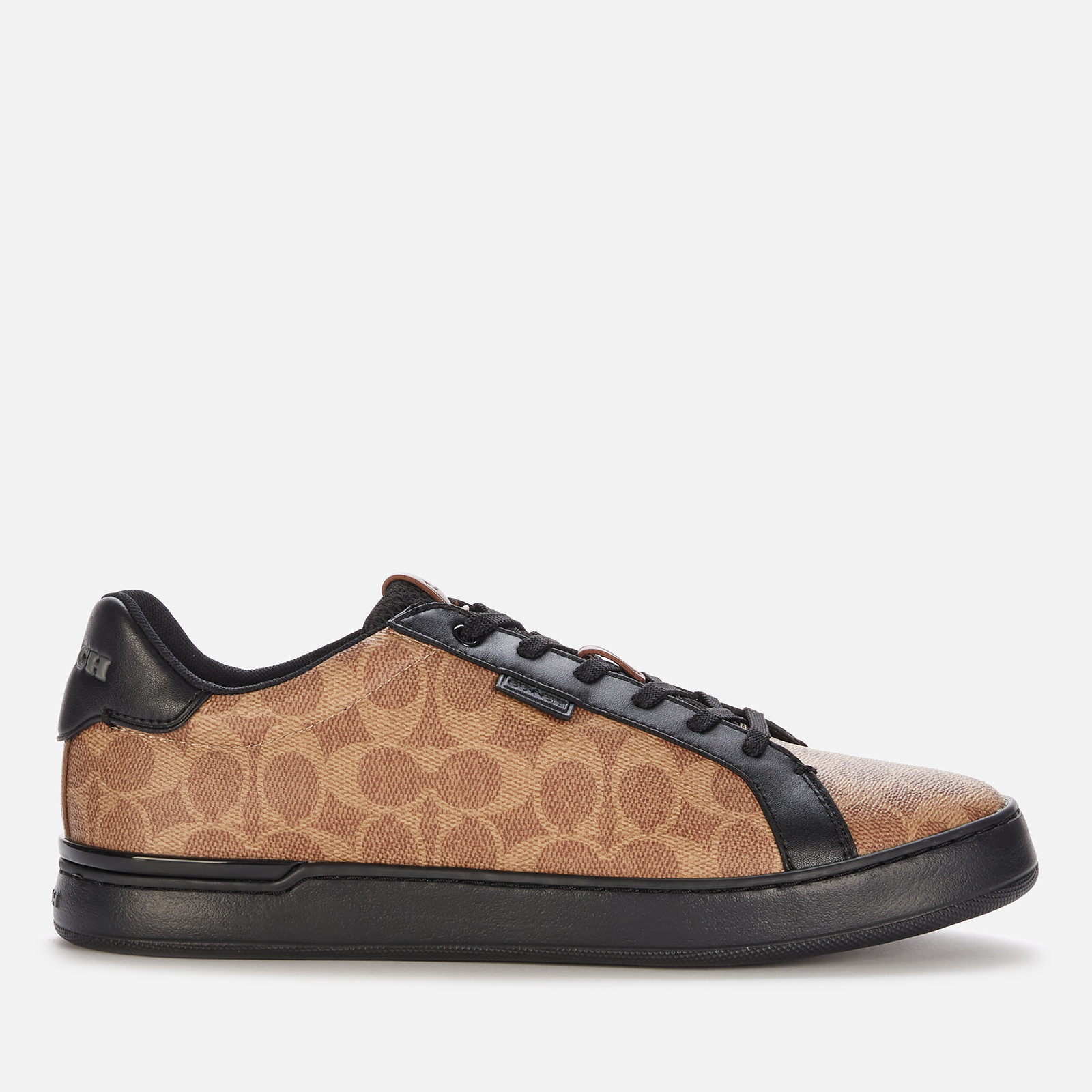 Coach Men's Lowline Signature Low Top Trainers - Khaki/Black | Coggles