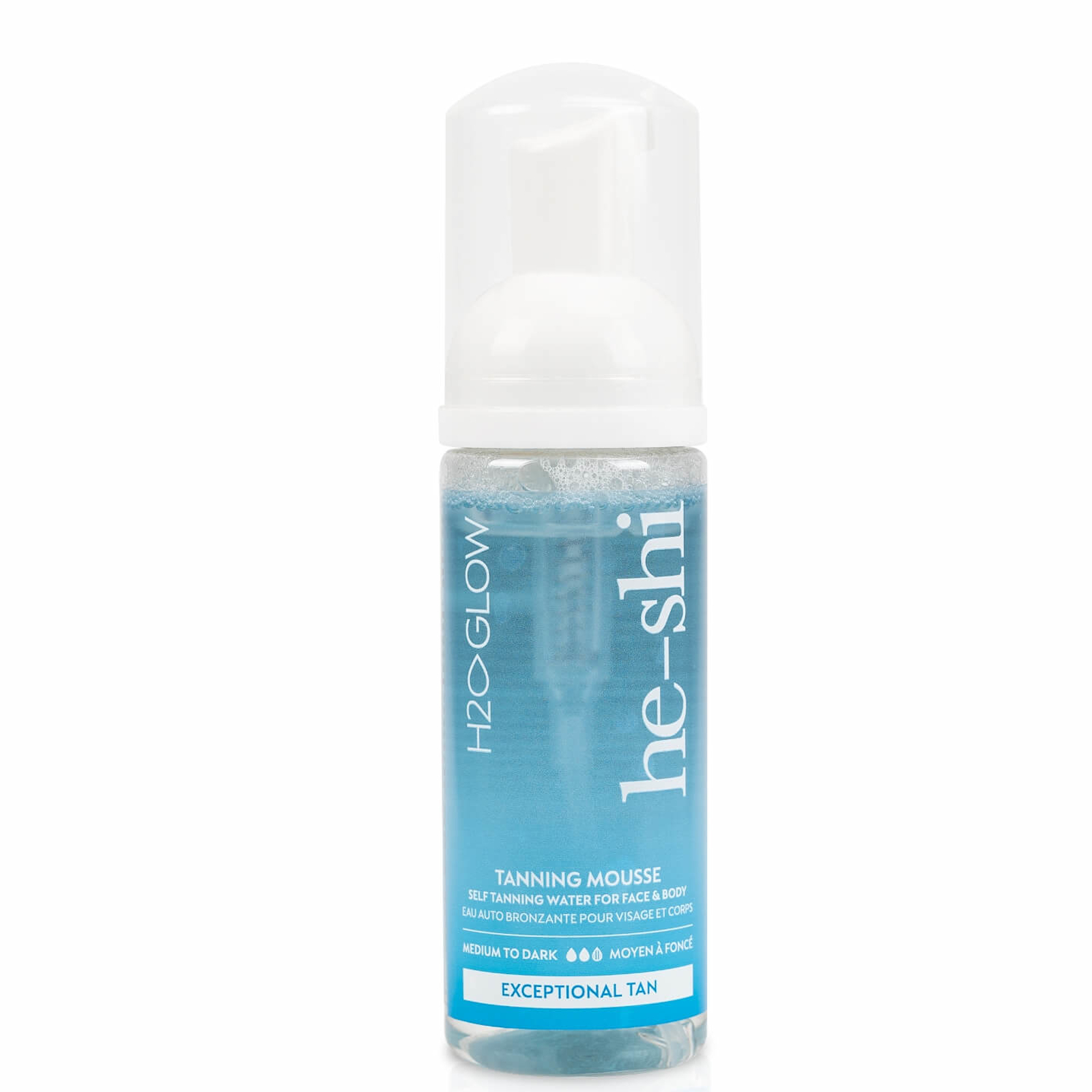 He-Shi H2O Glow Tanning Mousse 150ml | LOOKFANTASTIC