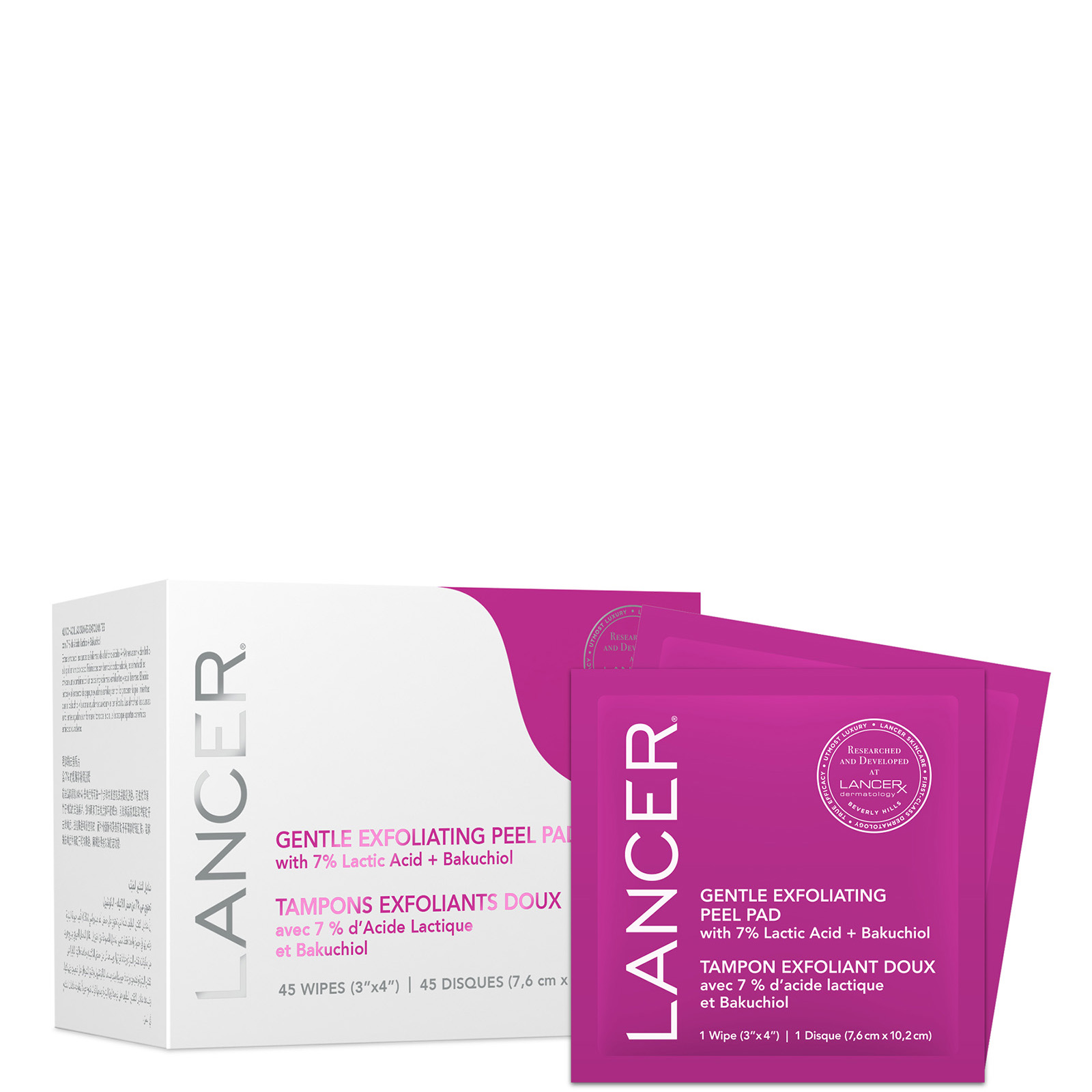 Lancer Skincare Gentle Exfoliating Peel Pads 45 piece | Dermstore