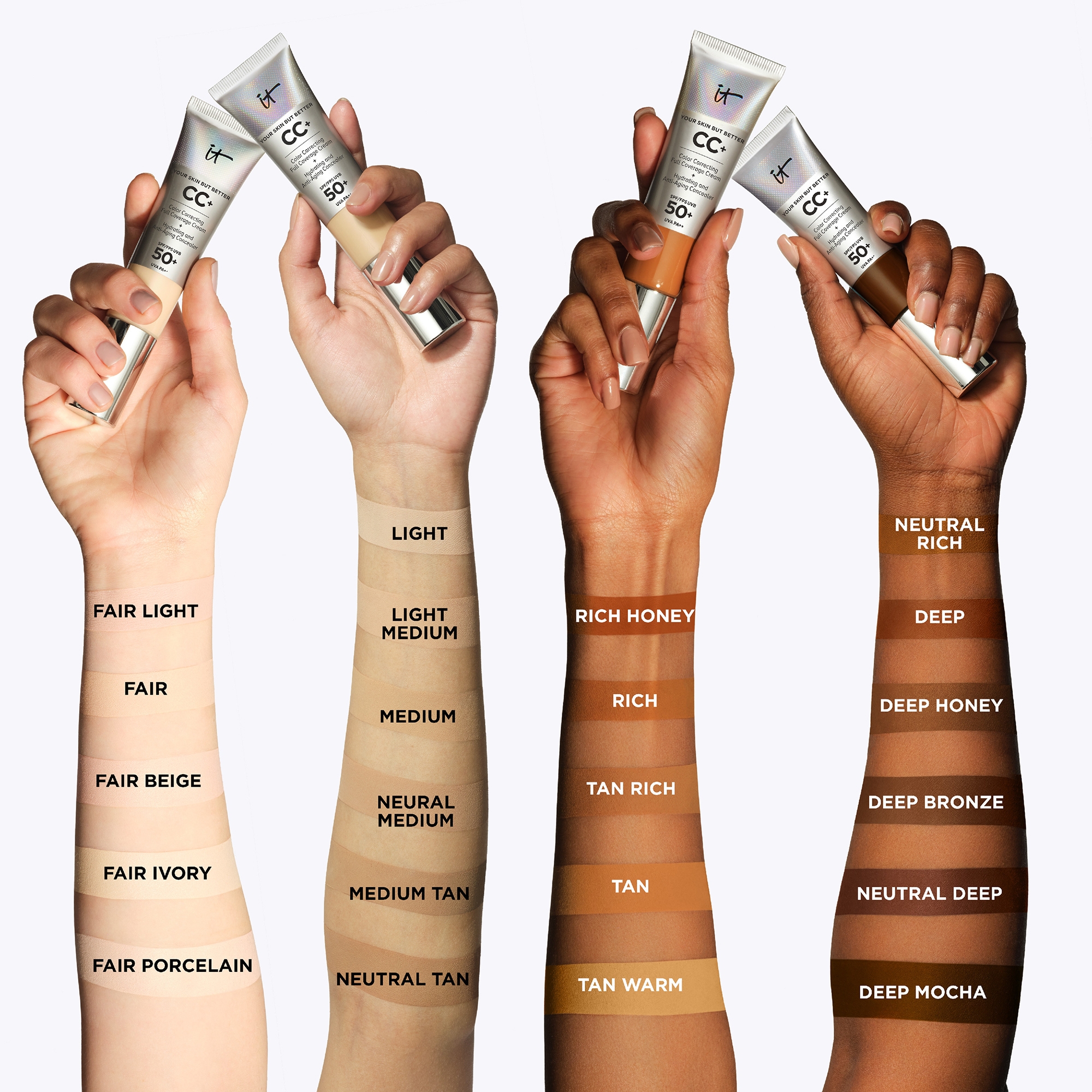 IT Cosmetics Your Skin But Better CC Cream with SPF50 32ml Various Shades LOOKFANTASTIC