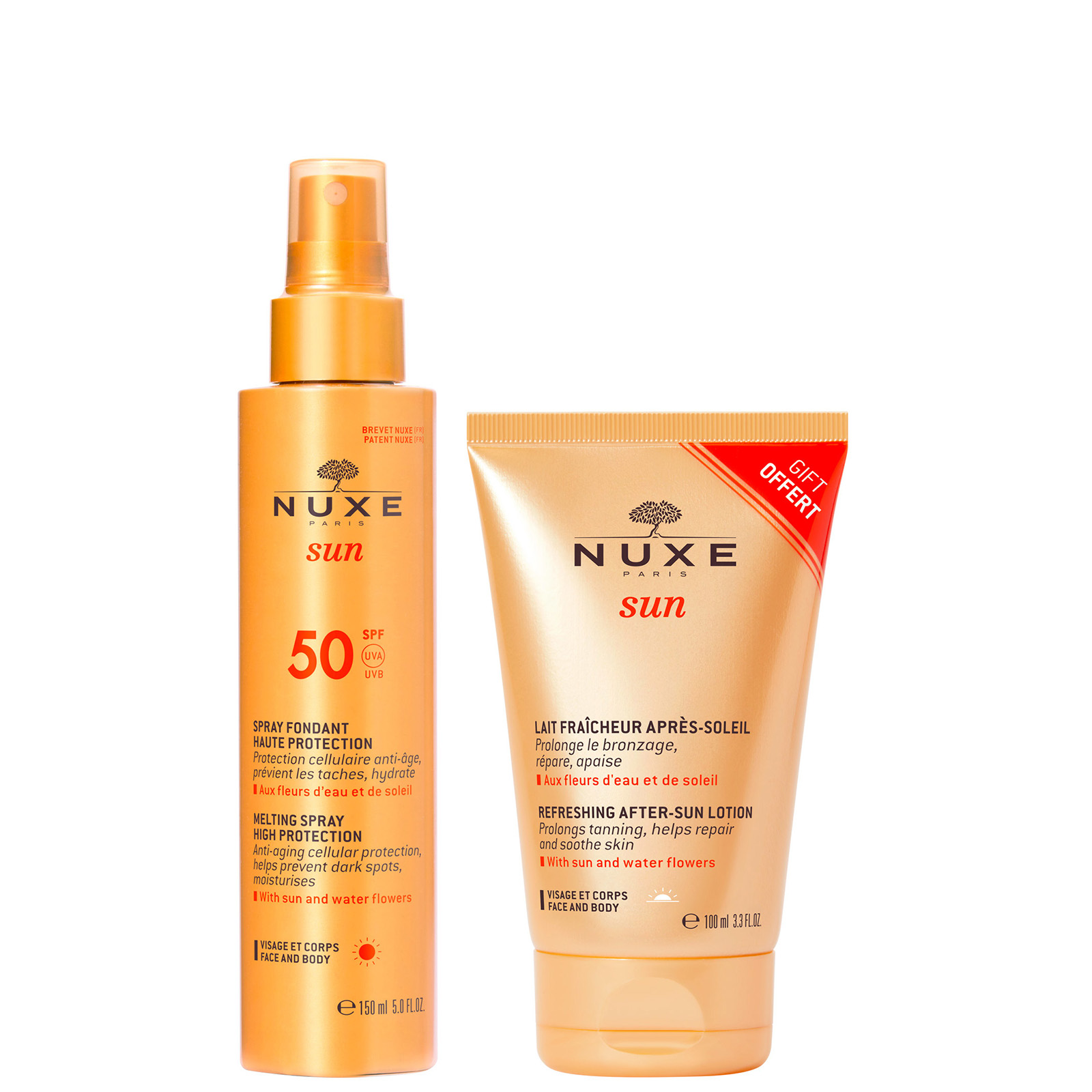NUXE Sun Care SPF50 and Aftersun Duo | LOOKFANTASTIC