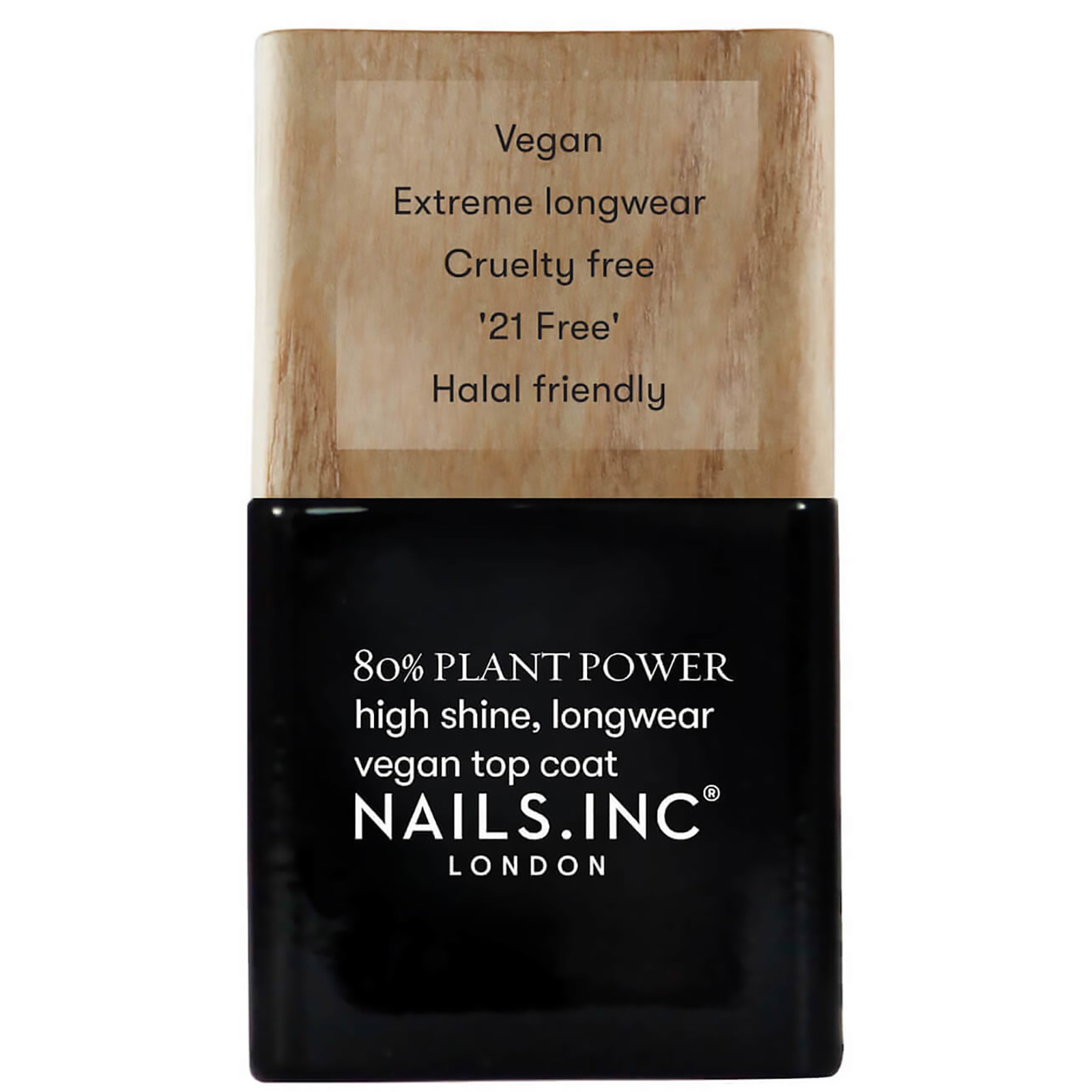 nails inc. Plant Power Nail Varnish Top Coat 14ml | LOOKFANTASTIC