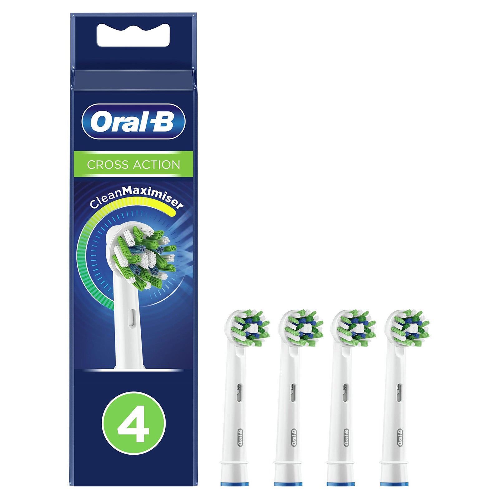 Oral-B CrossAction Toothbrush Head with CleanMaximiser Technology, Pack ...