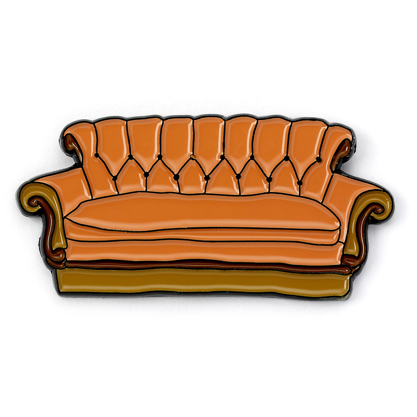 Friends The TV Series Pivot, Pivot, Sofa Pin Badge - Brown | Zavvi UK