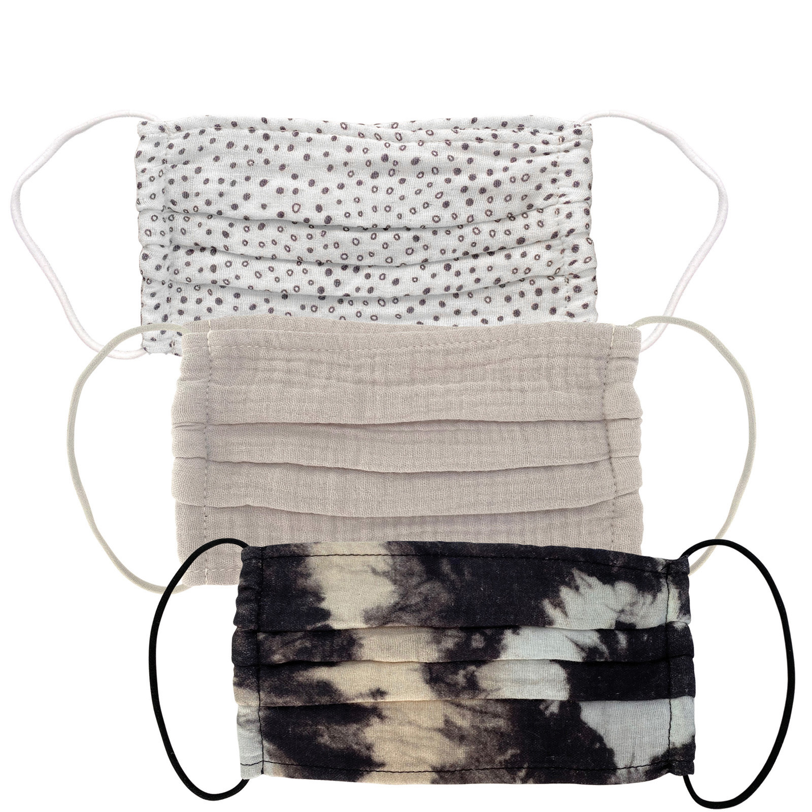 Kitsch Cotton Face Mask 3 Piece Set (Various Colours) | LOOKFANTASTIC