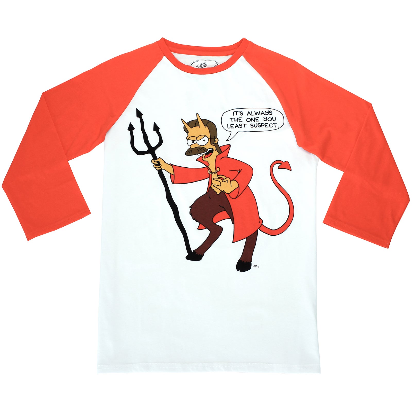 Cakeworthy x The Simpsons - Ned Flanders Devil Raglan T-Shirt - S