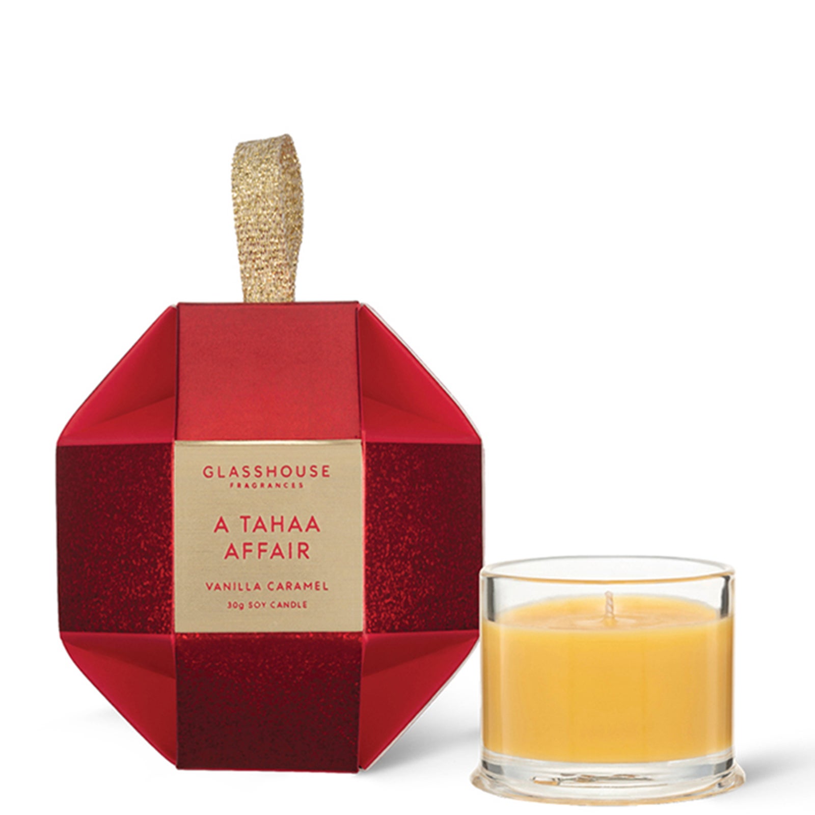 Glasshouse Fragrances Christmas A Tahaa Affair Christmas Bauble Candle ...