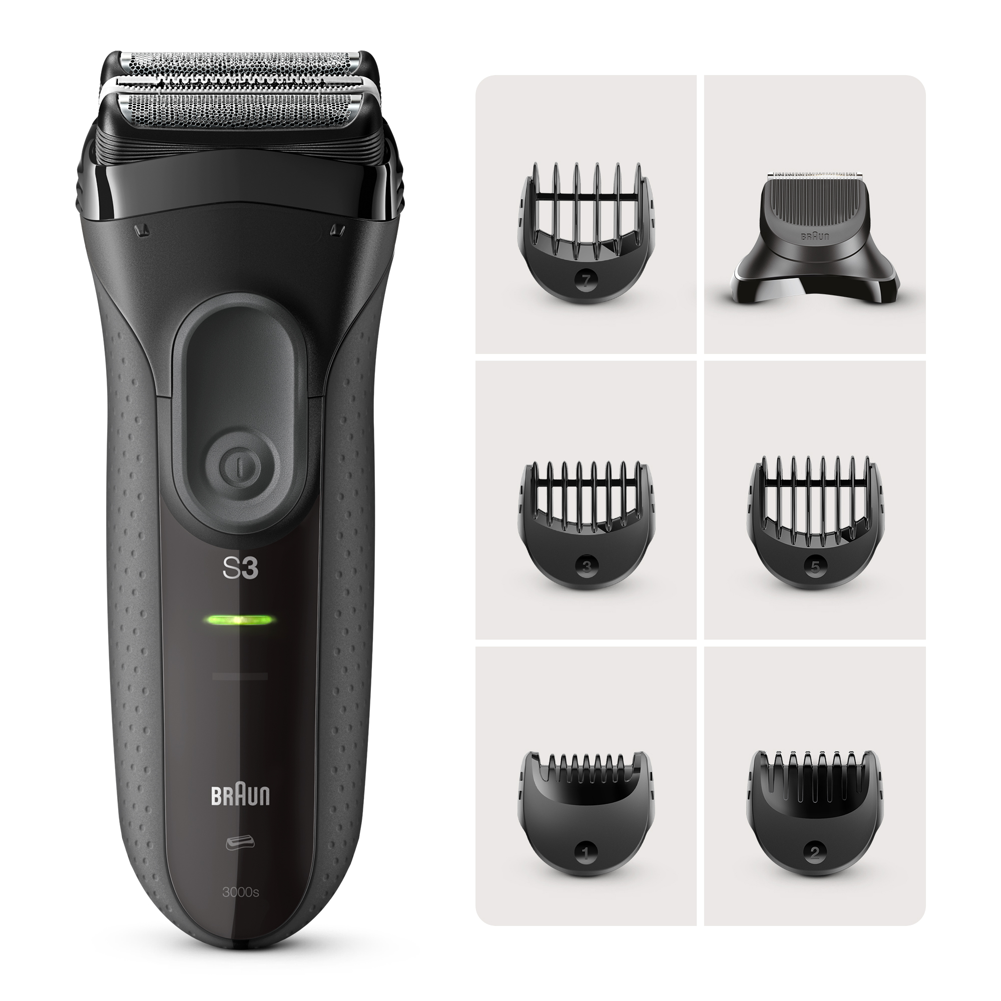 Braun Series 3 Shave&Style 3000BT Elektrorasierer, Rasierer für Herren