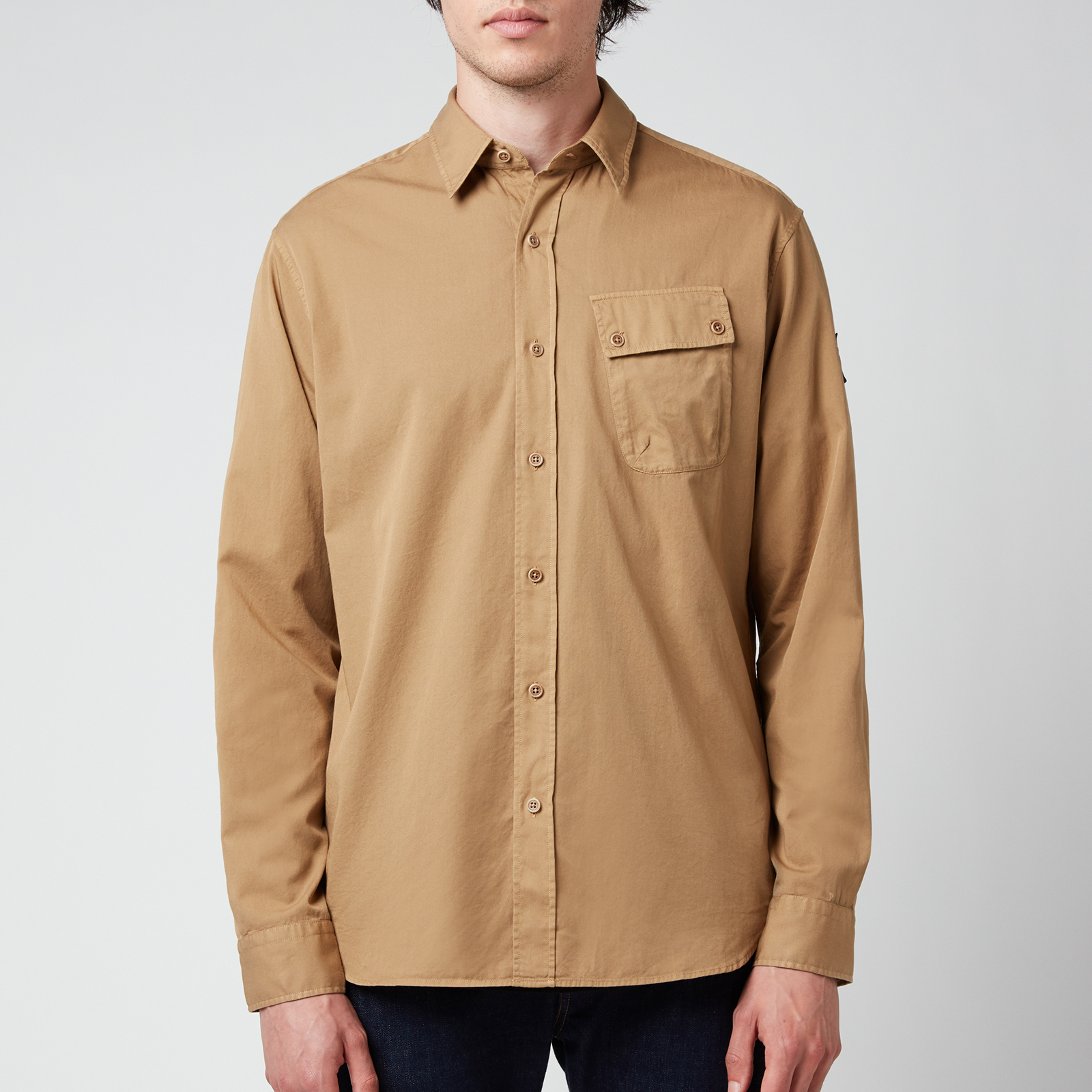 Belstaff Men's Pitch Twill Shirt - Vintage Khaki - S | Coggles