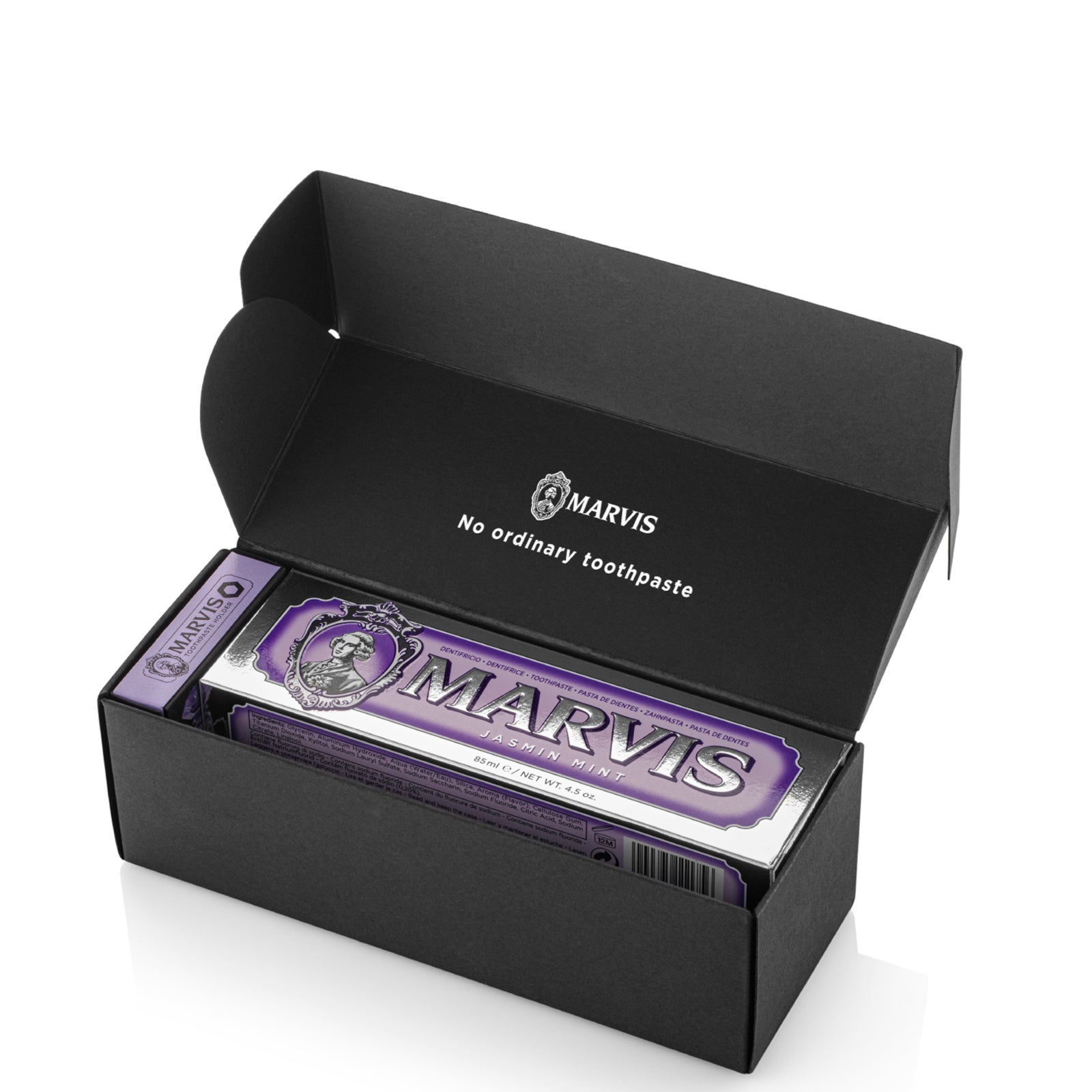 Marvis Toothpaste and Tube Stand Set - Jasmine | LOOKFANTASTIC