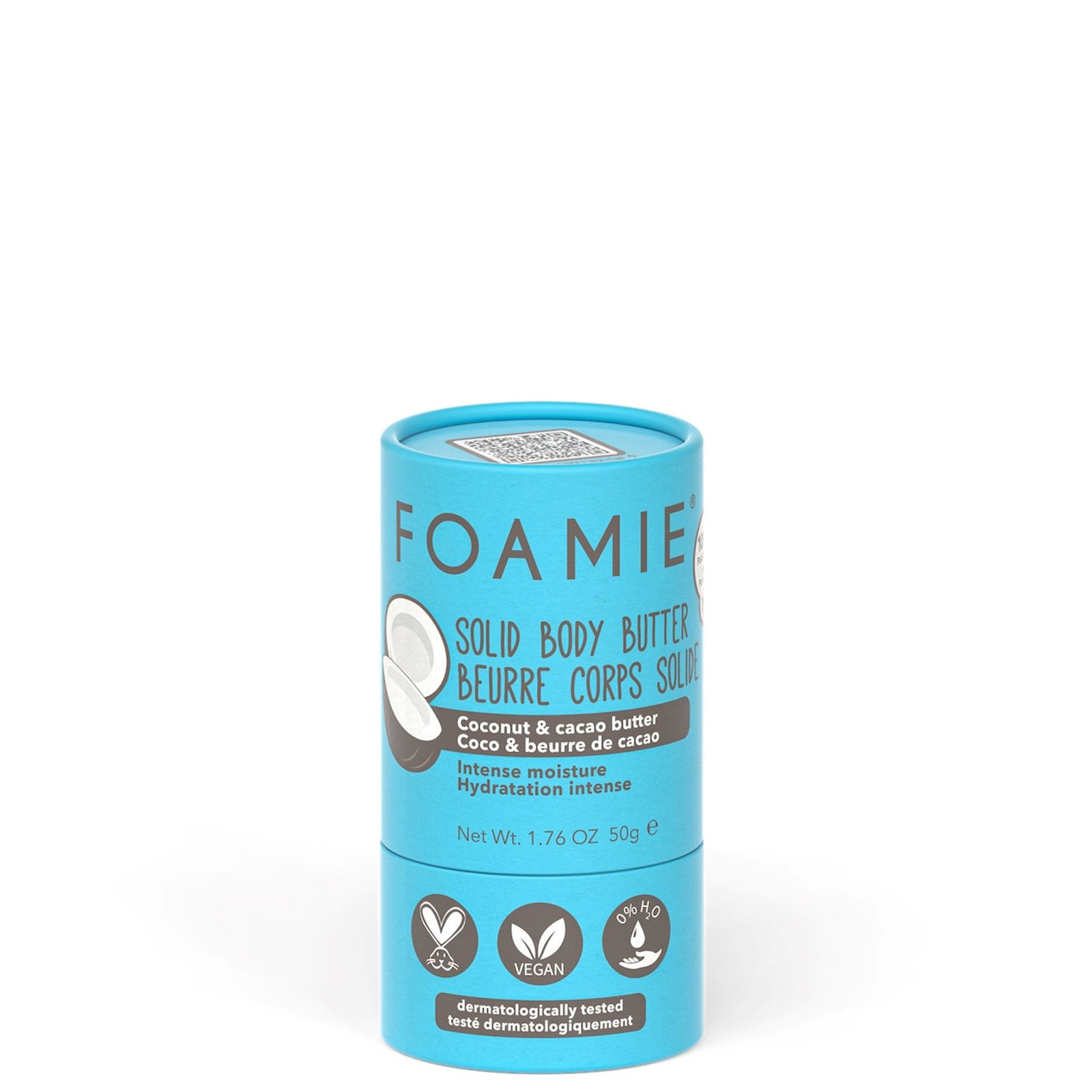 FOAMIE Solid Body Butter Coconuts and Cacao Butter 50g | LOOKFANTASTIC