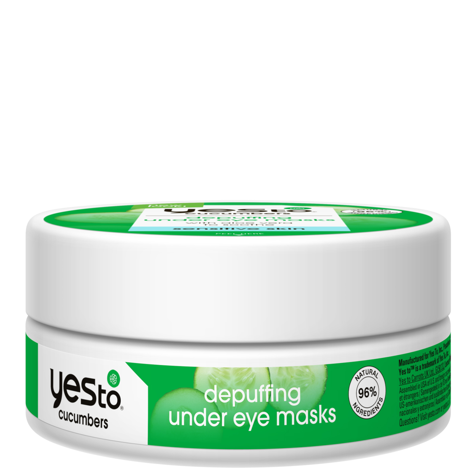 yes to Cucumbers Depuffing Under Eye Masks Jar (8 Pack) | LOOKFANTASTIC