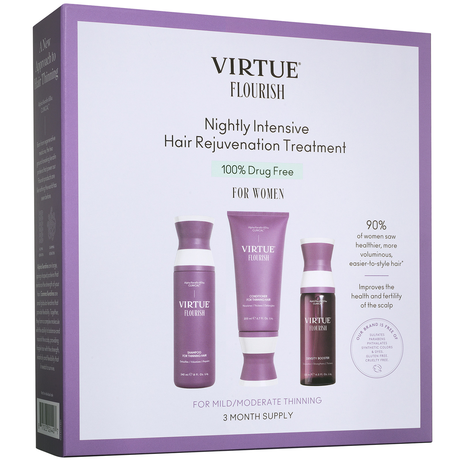 VIRTUE Flourish Nightly Intensive Hair Rejuvenation Treatment Hair Kit ...