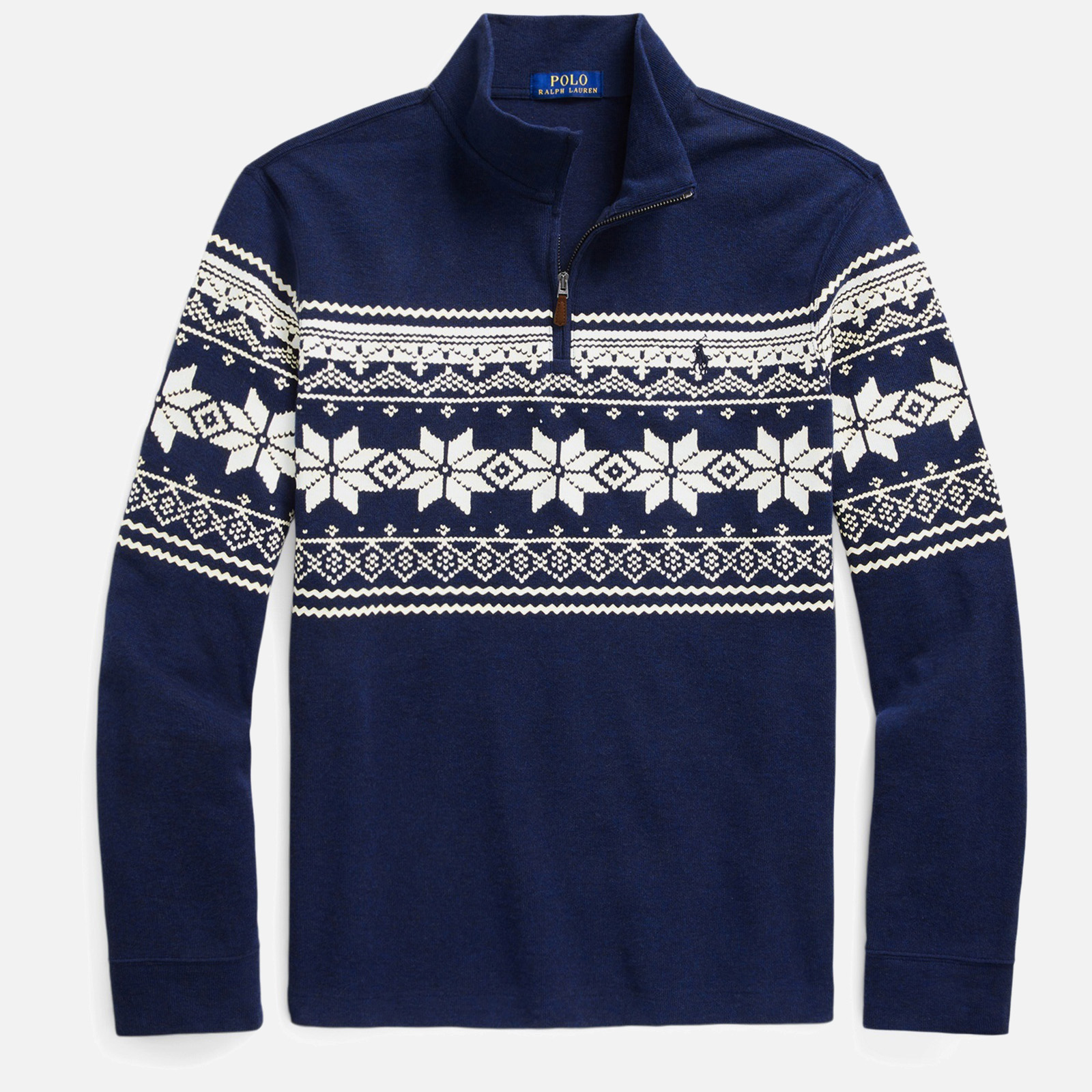 Polo Ralph Lauren Men's Half Zip Jumper - Medieval Blue Heather | Coggles