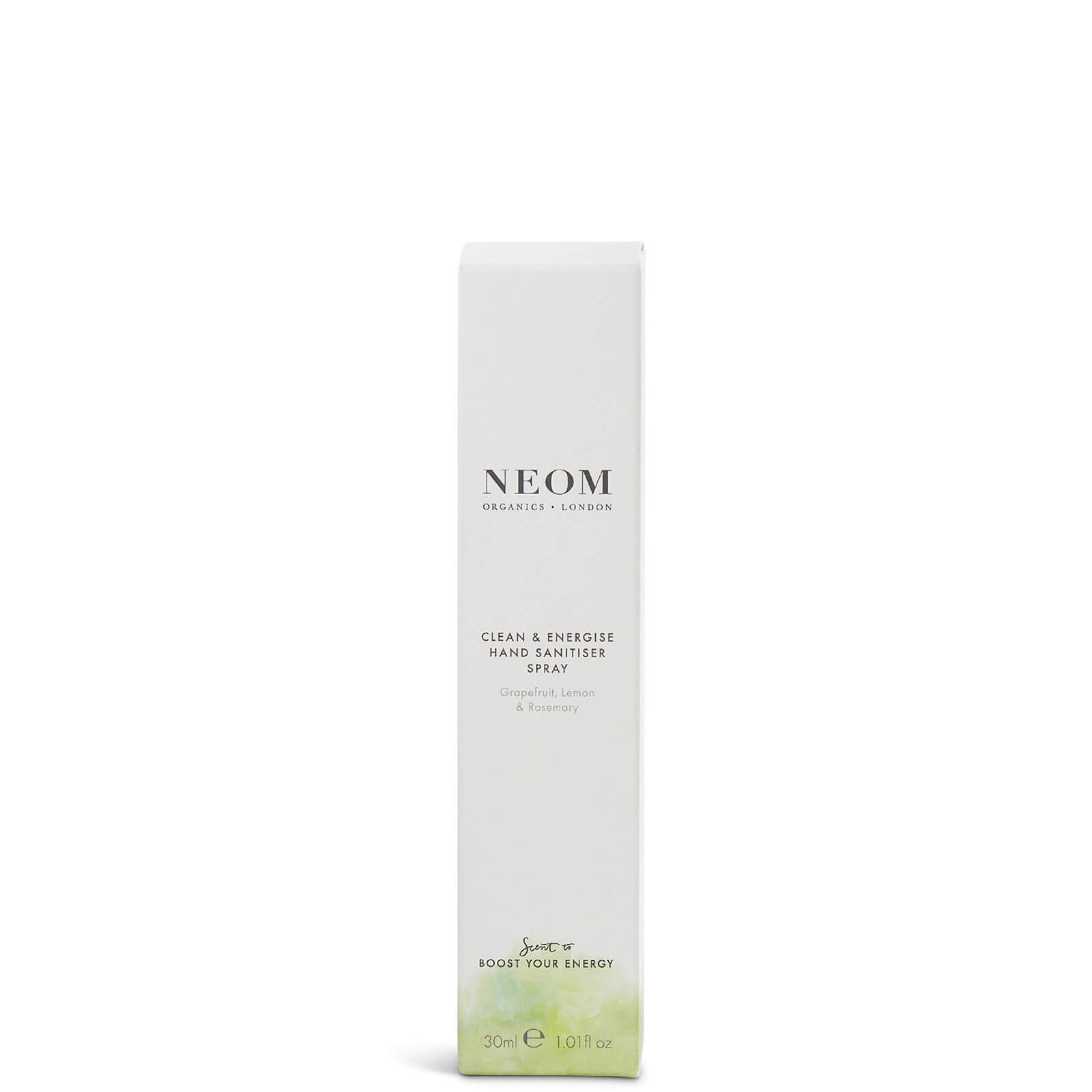 NEOM Clean & Energise Hand Sanitising Spray 30ml | LOOKFANTASTIC