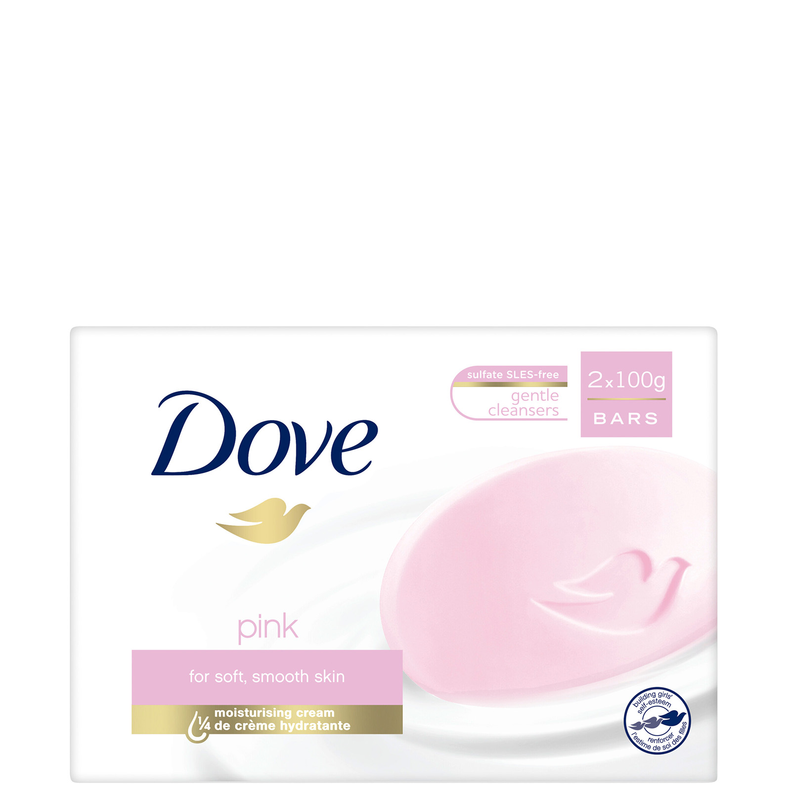 Dove Rosa Bar Creme 2 x 100g | LOOKFANTASTIC