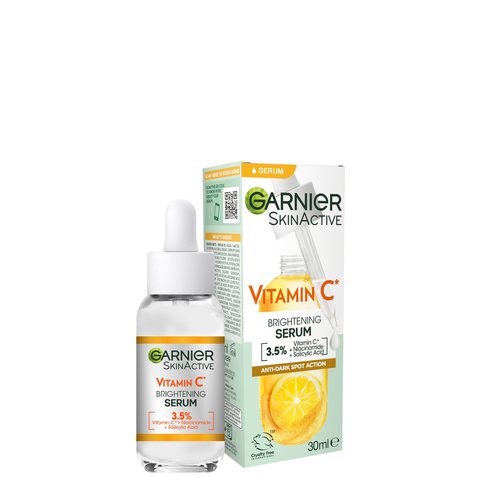 Garnier 3.5% Vitamin C, Niacinamide, Salicylic Acid, Brightening and ...