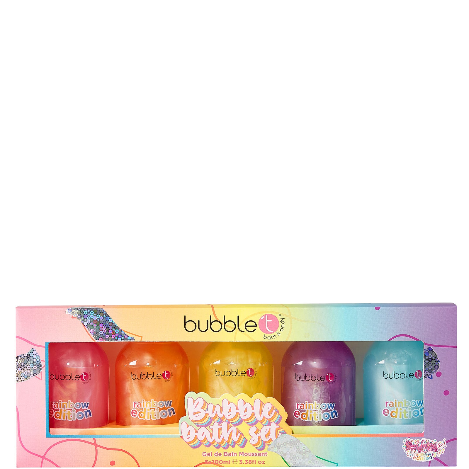 Bubble T Cosmetics Rainbow Bubble Bath Set | LOOKFANTASTIC