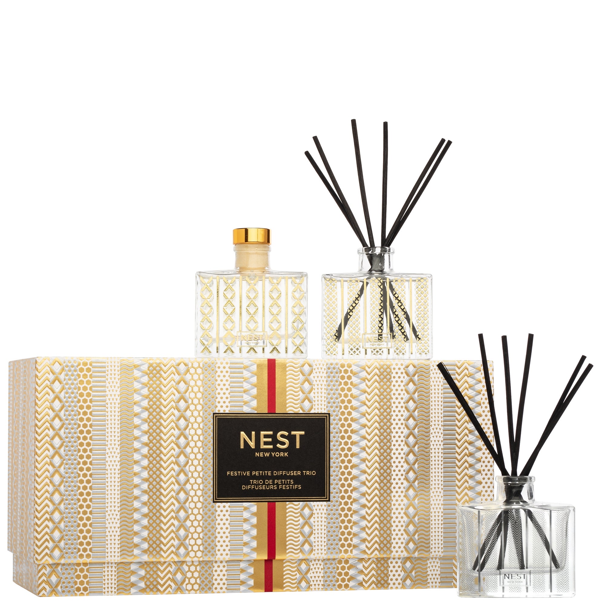 NEST New York Festive Petite Diffuser Trio | LOOKFANTASTIC
