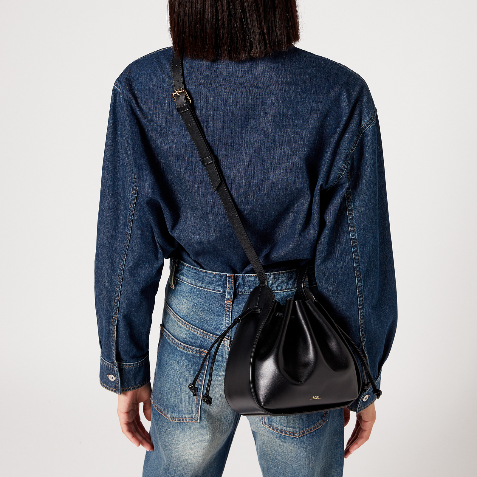 A.P.C. Women's Courtney Small Bucket Bag - Black | Coggles A.P.C. Women's Courtney Small Bucket Bag - Black | Coggles
