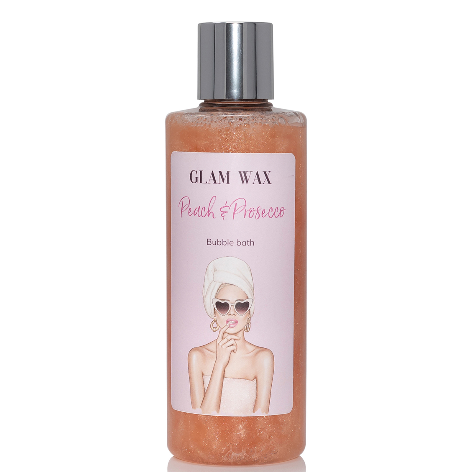 Glam Wax Peach and Prosecco Bubble Bath 250ml | LOOKFANTASTIC
