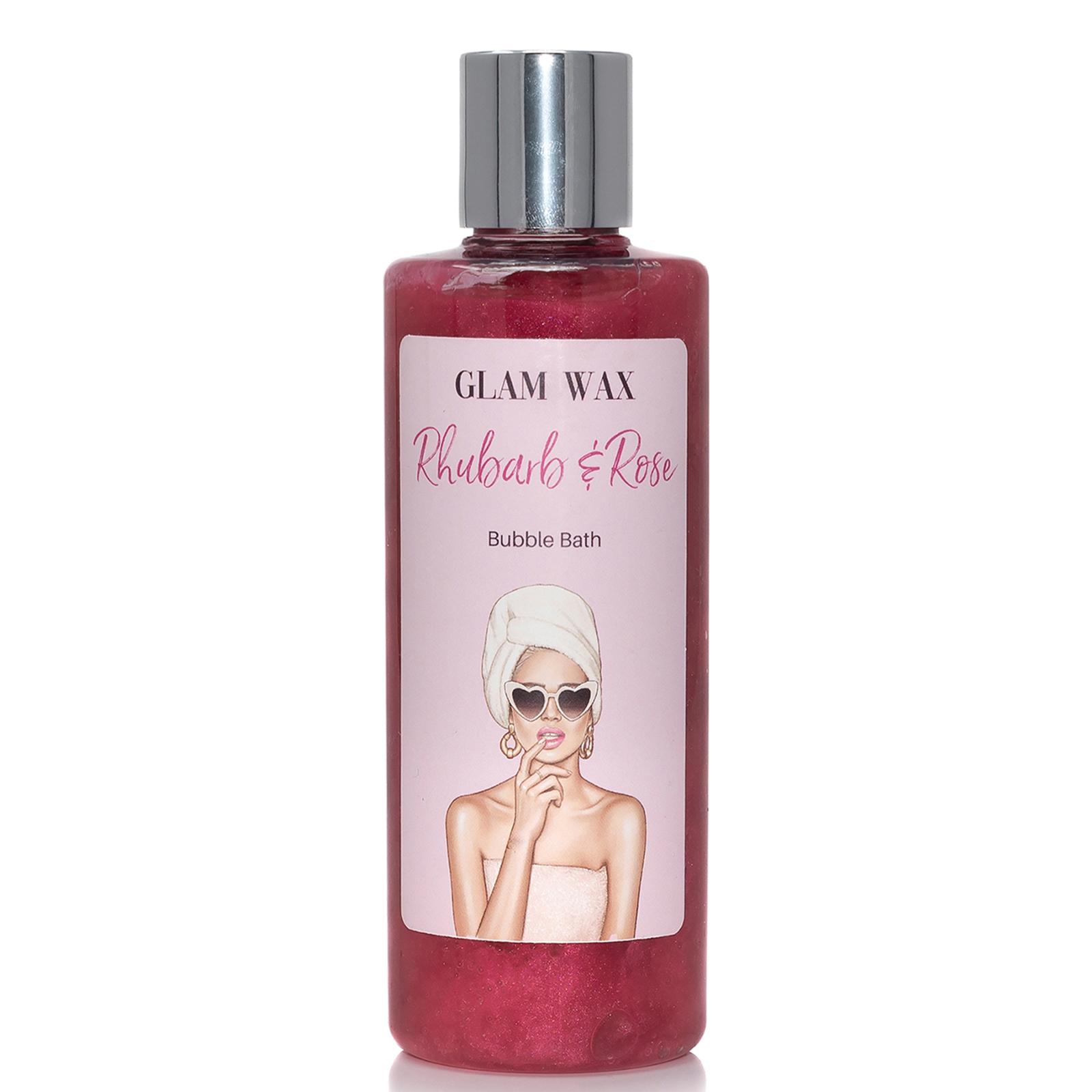 Glam Wax Rhubarb and Rose Bubble Bath 250ml | LOOKFANTASTIC