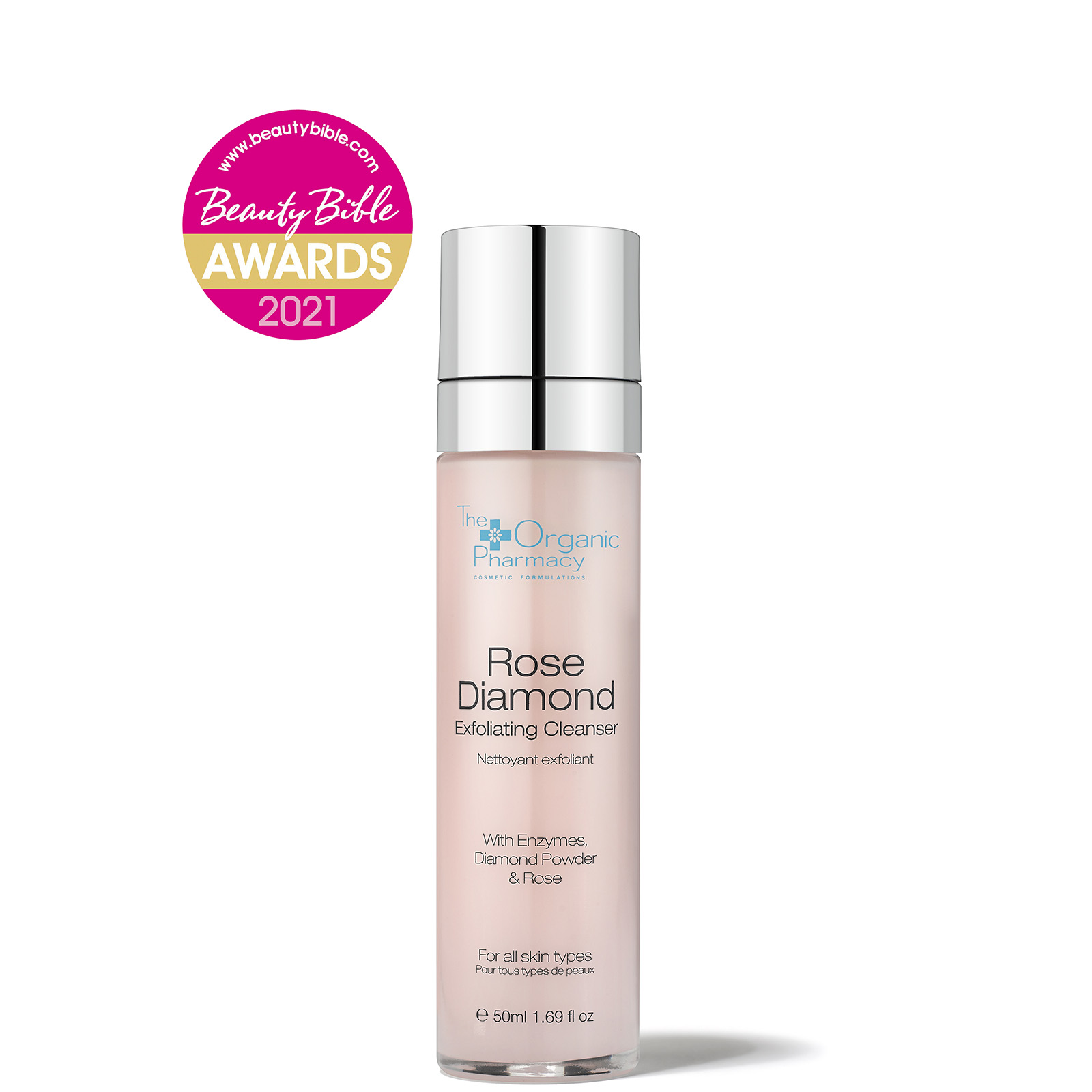 The Organic Pharmacy Rose Diamond Exfoliating Cleanser 50ml | LOOKFANTASTIC