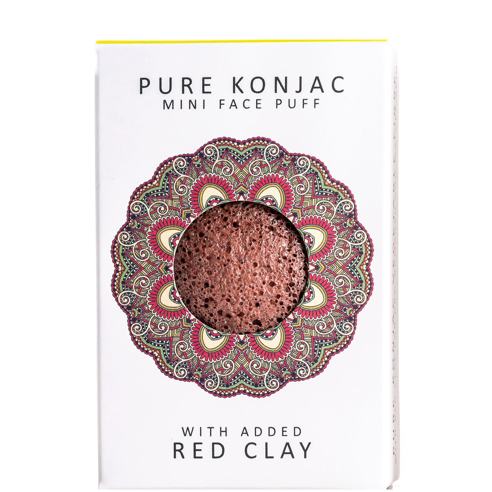 The Konjac Sponge Company Pure Konjac Mini Face Puff with Red French ...