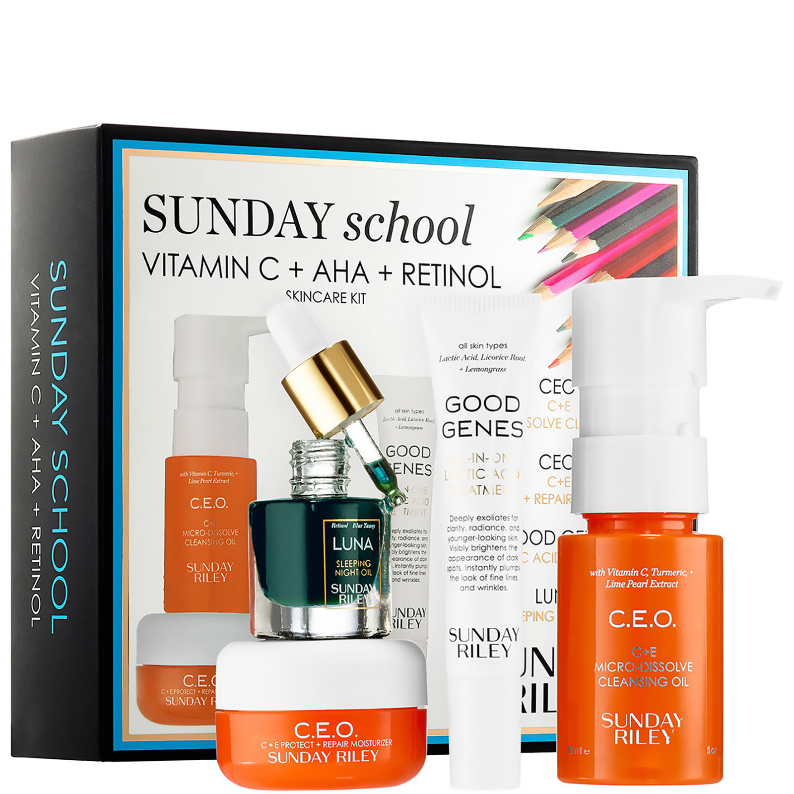 Sunday Riley Sunday School Skincare Set | Cult Beauty