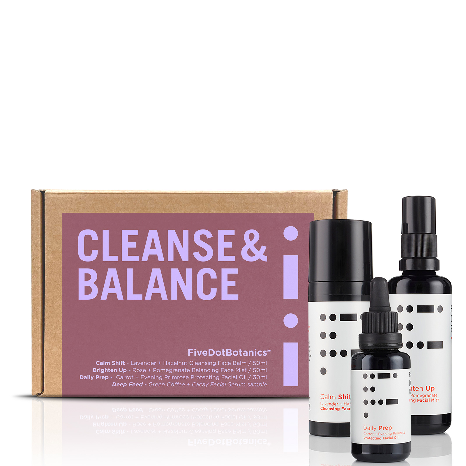 Five Dot Botanics Cleanse and Balance Gift Set (Worth £78.00) | LOOKFANTASTIC