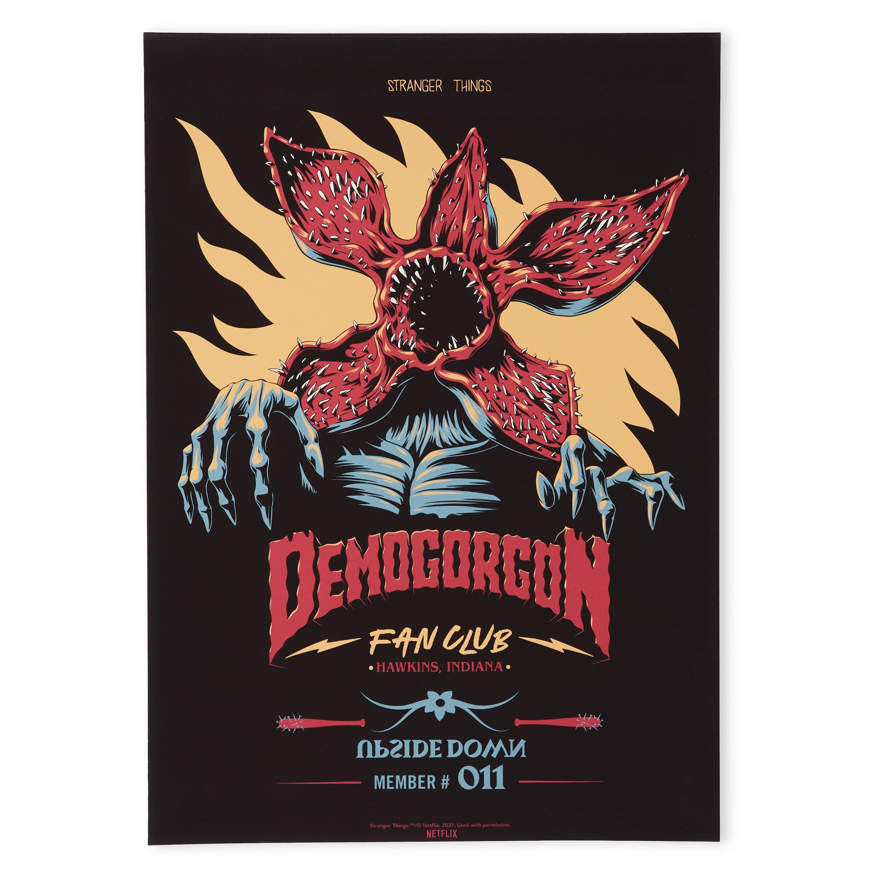 Stranger Things The Demogorgon Fan Club Giclee Art Print - A4 - Print Only