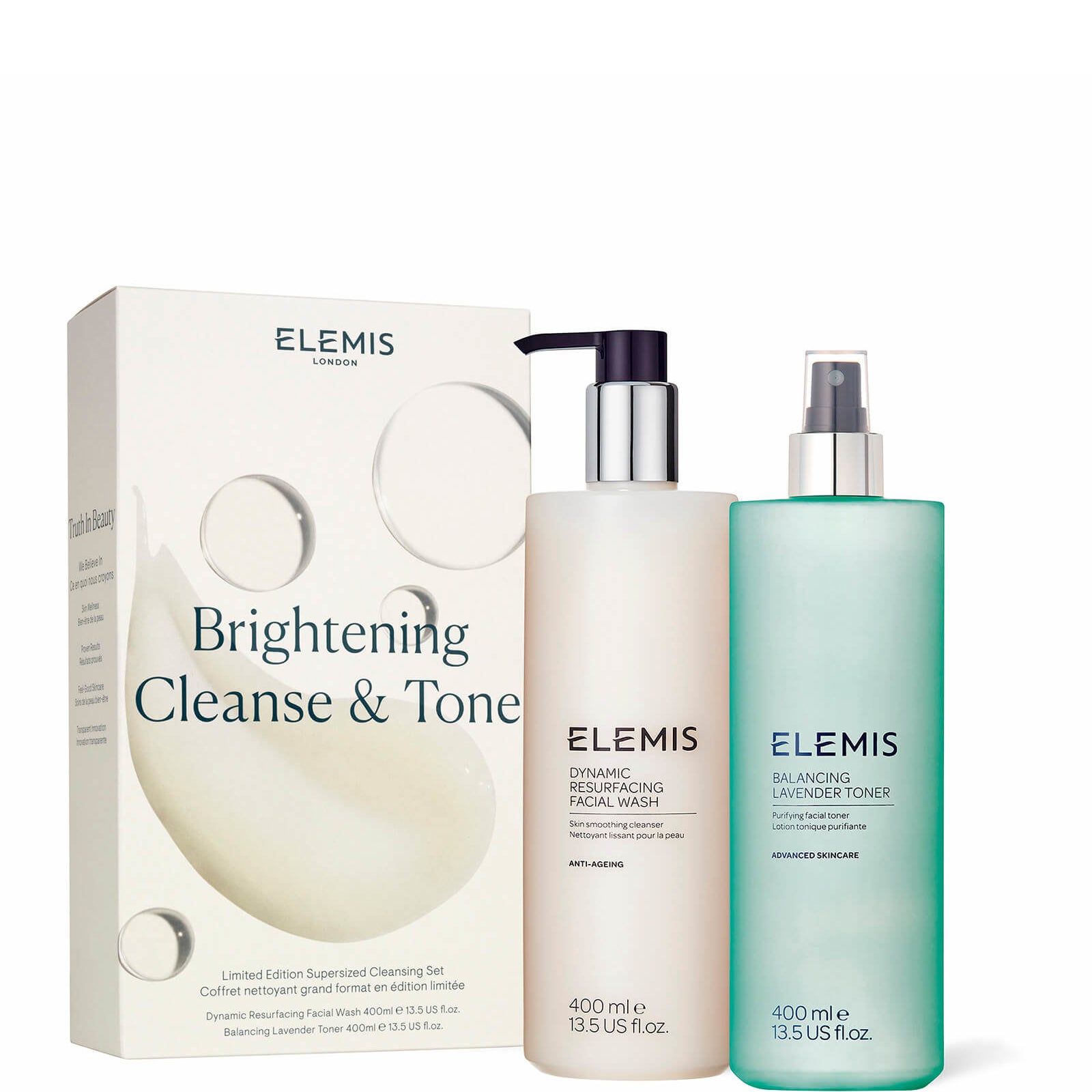 Elemis Brightening Cleanse and Tone Supersized Duo | LOOKFANTASTIC