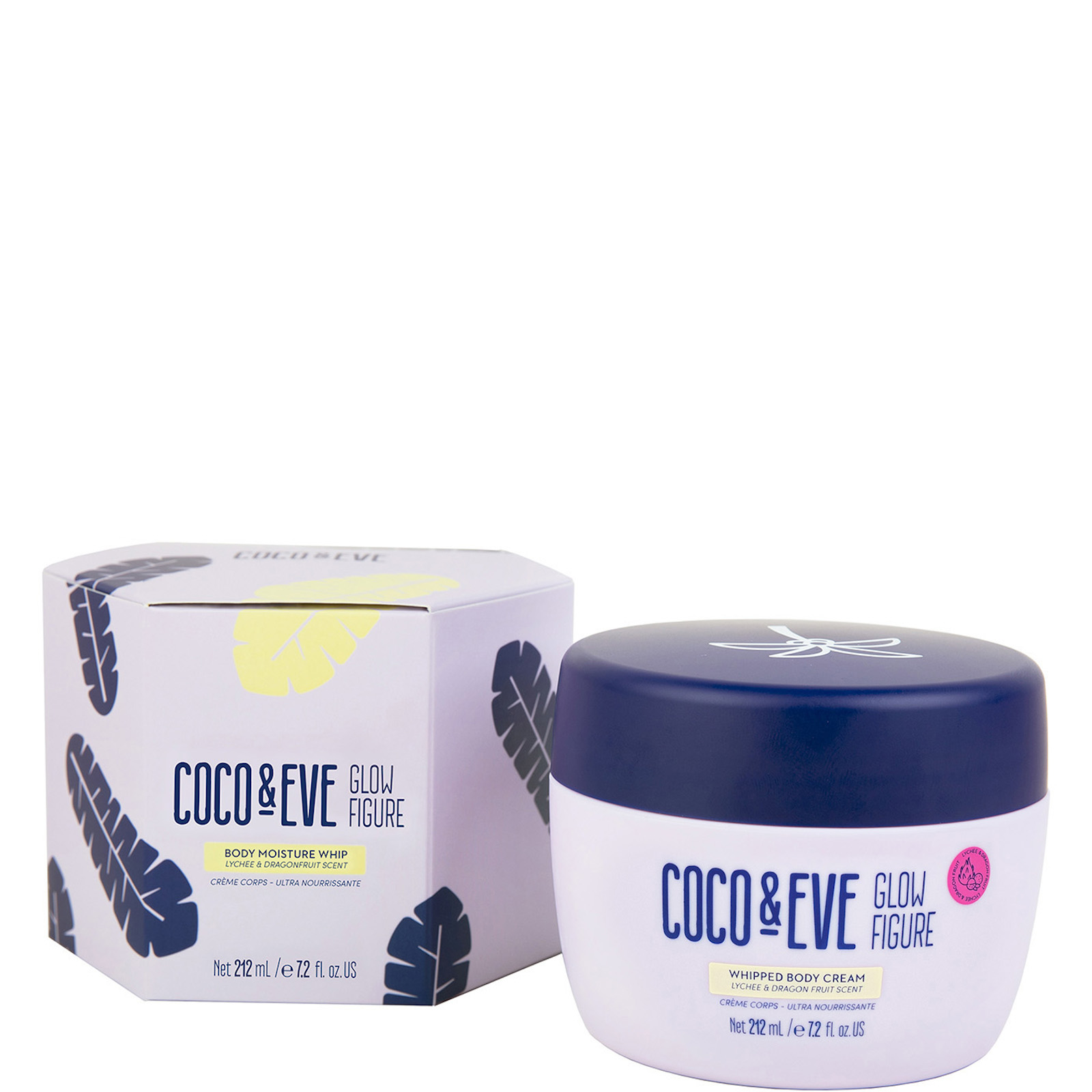 Coco & Eve Glow Figure Whipped Body Cream Lychee and Dragon Fruit Scent ...