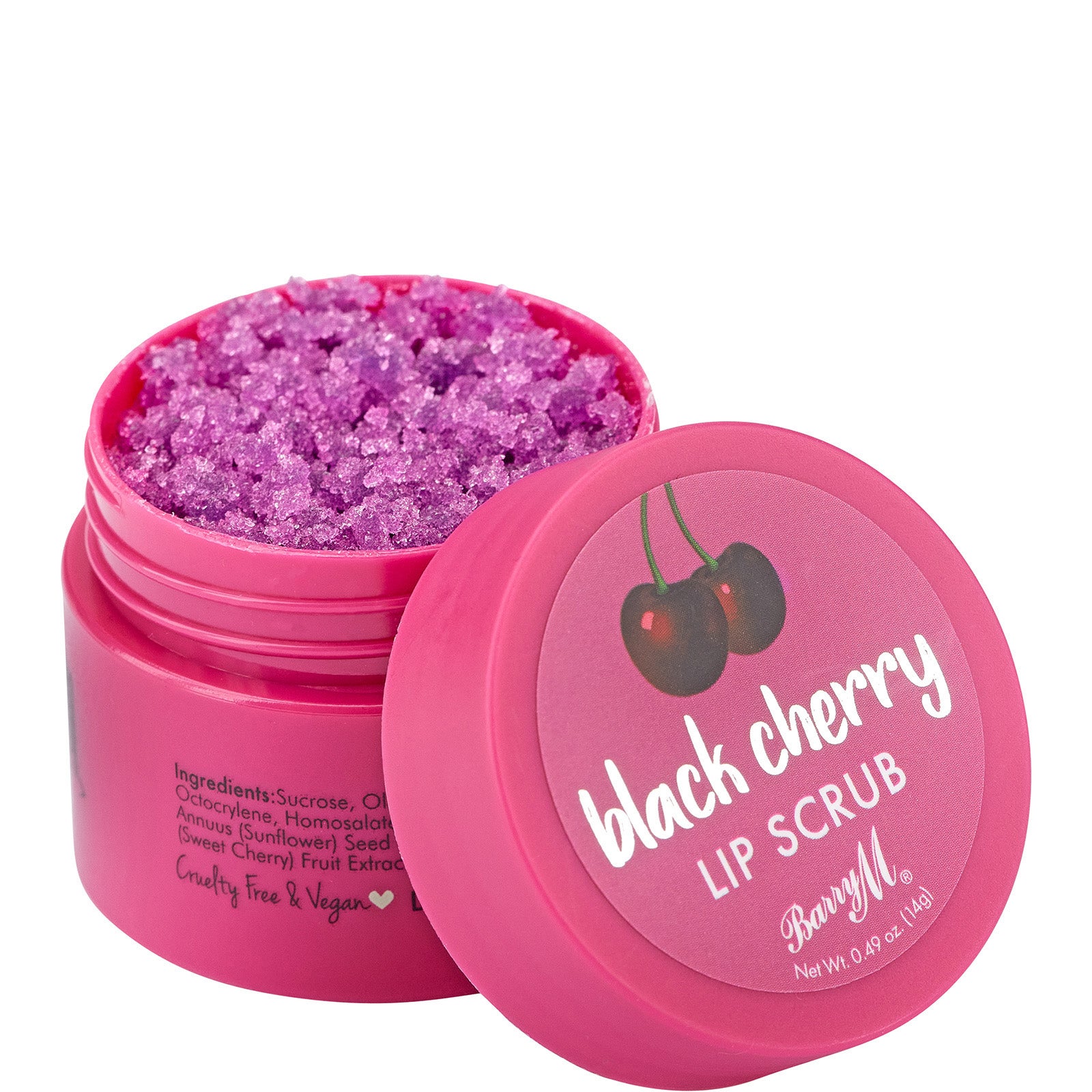 Barry M Cosmetics Black Cherry Lip Scrub 14g | LOOKFANTASTIC