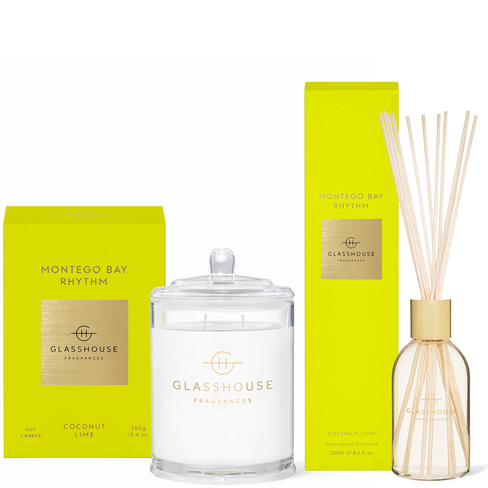 Glasshouse Montego Bay Rhythm Candle and Liquid Diffuser | Dermstore