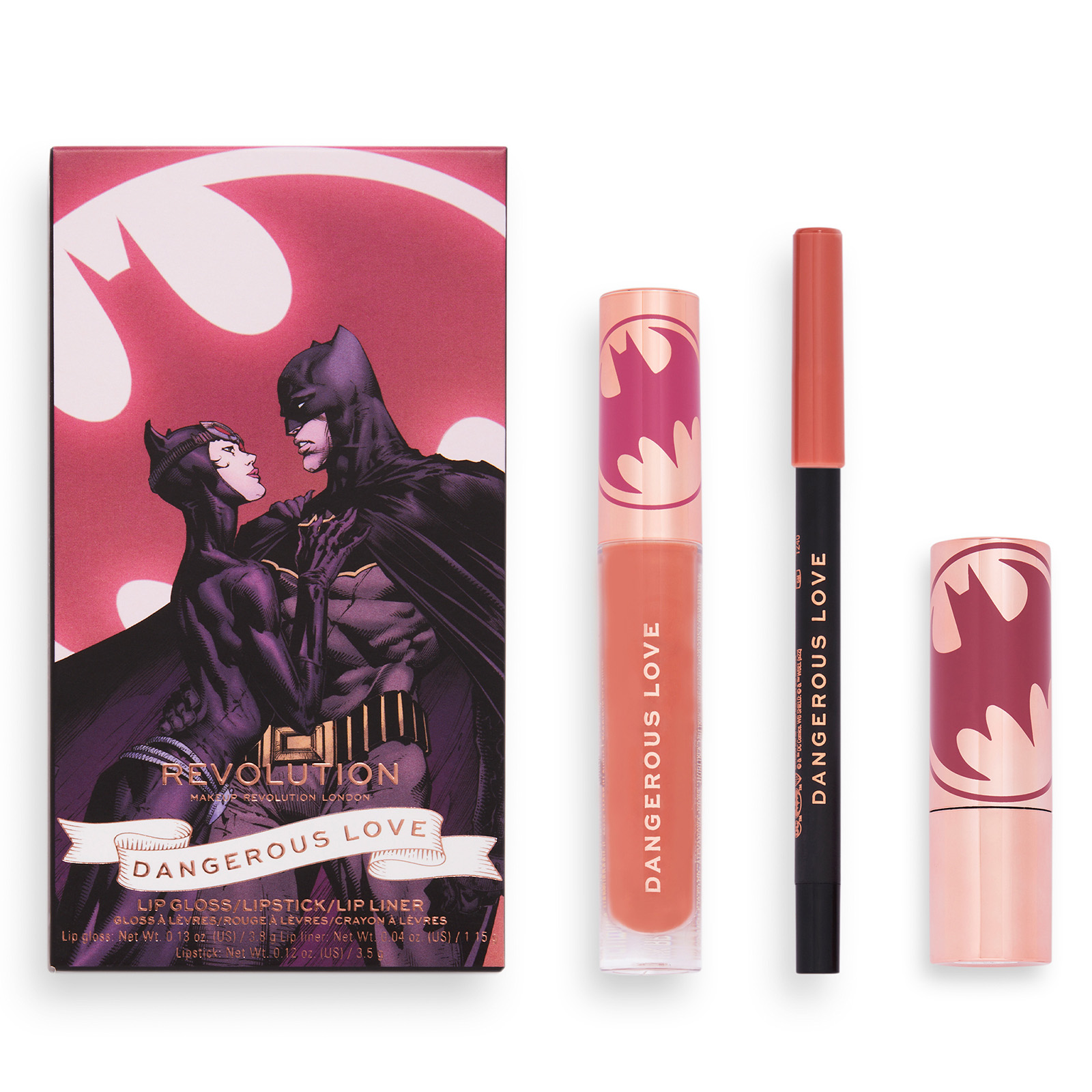 Makeup Revolution DC X Revolution Dangerous Love Lip Kit | LOOKFANTASTIC