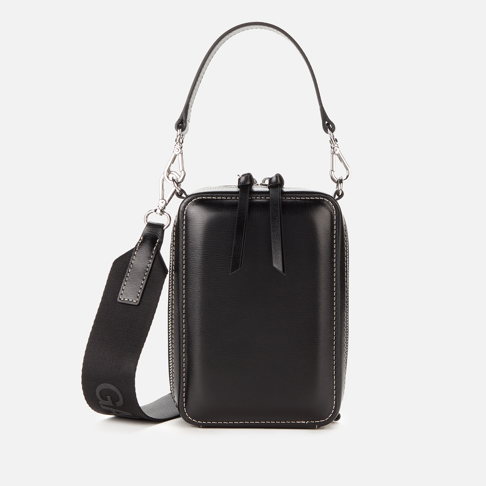Ganni Women's Recycled Leather Camera Bag - Black | Coggles