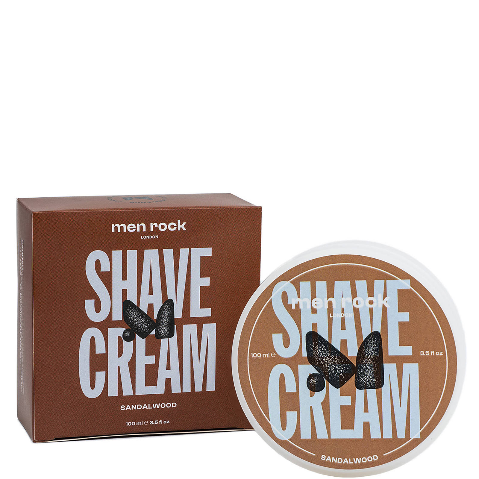 Men Rock Sandalwood Shave Cream 100ml | LOOKFANTASTIC