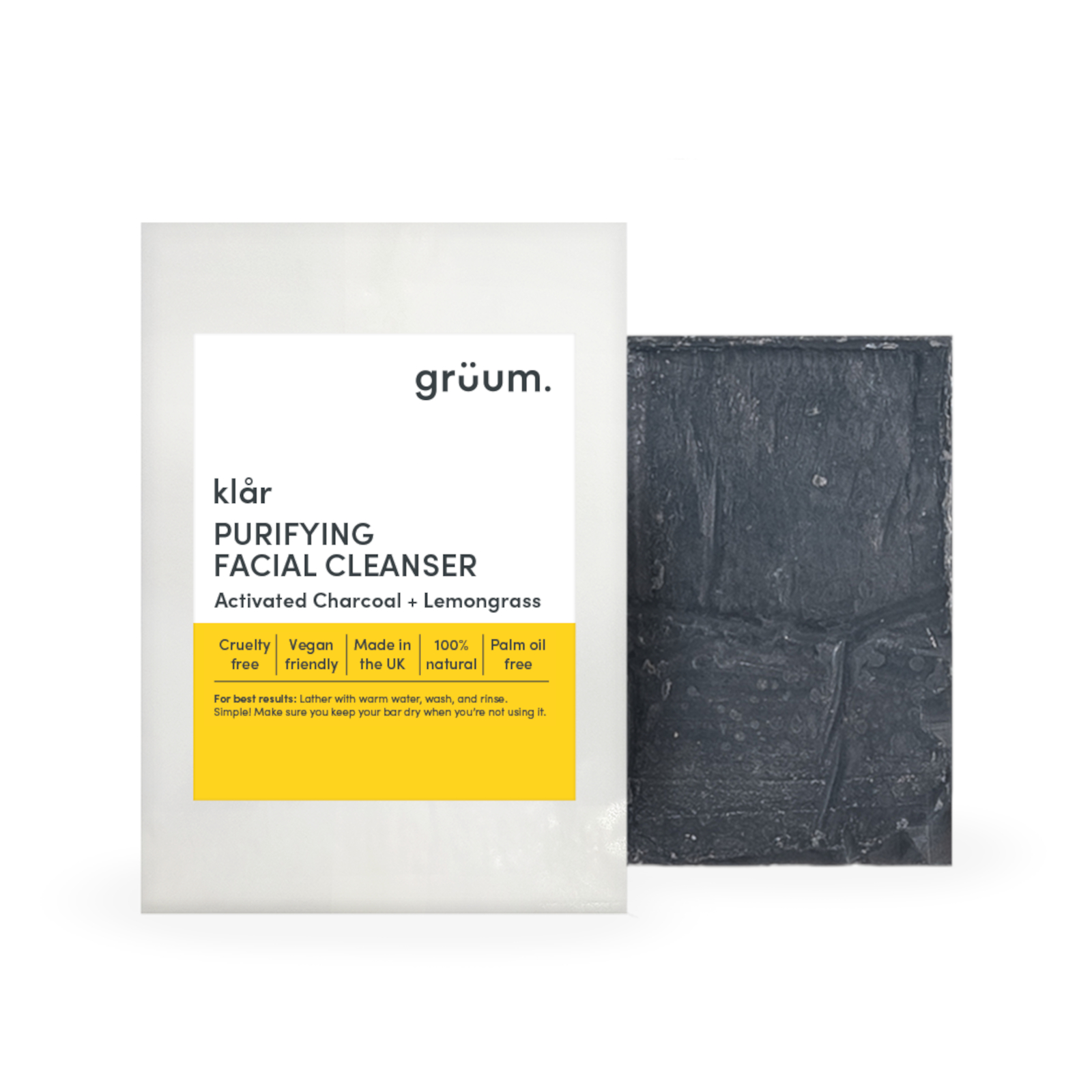 Gruum Purifying Cleansing Bar BB | LOOKFANTASTIC