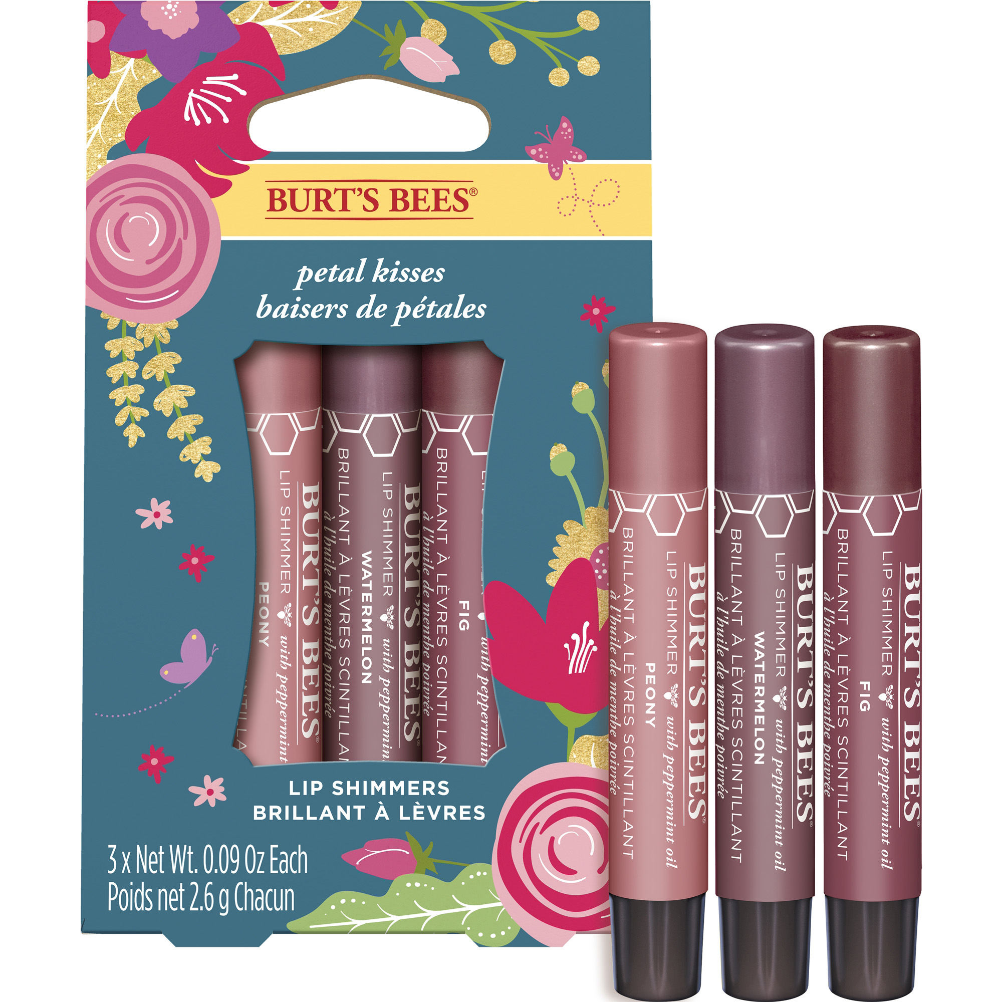 Burt's Bees Petal Kisses Lip Shimmer Gift Set | LOOKFANTASTIC